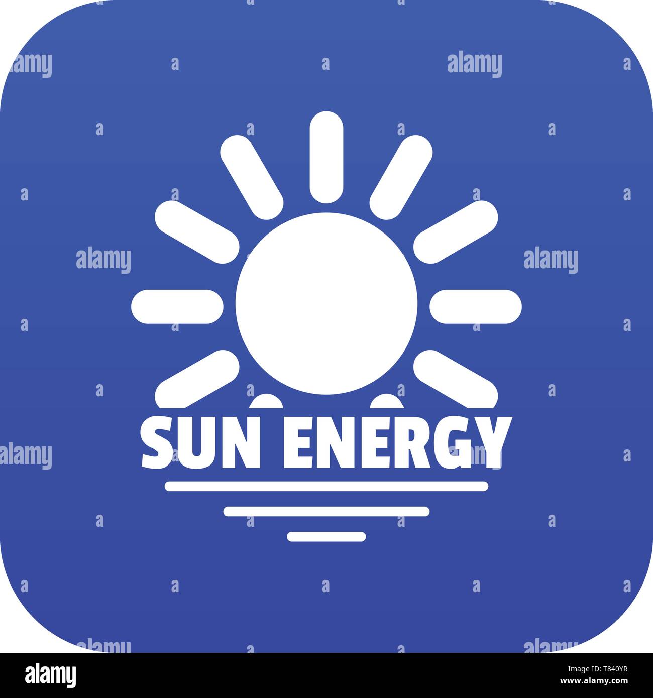 Sun energy icon blue vector Stock Vector Image & Art - Alamy