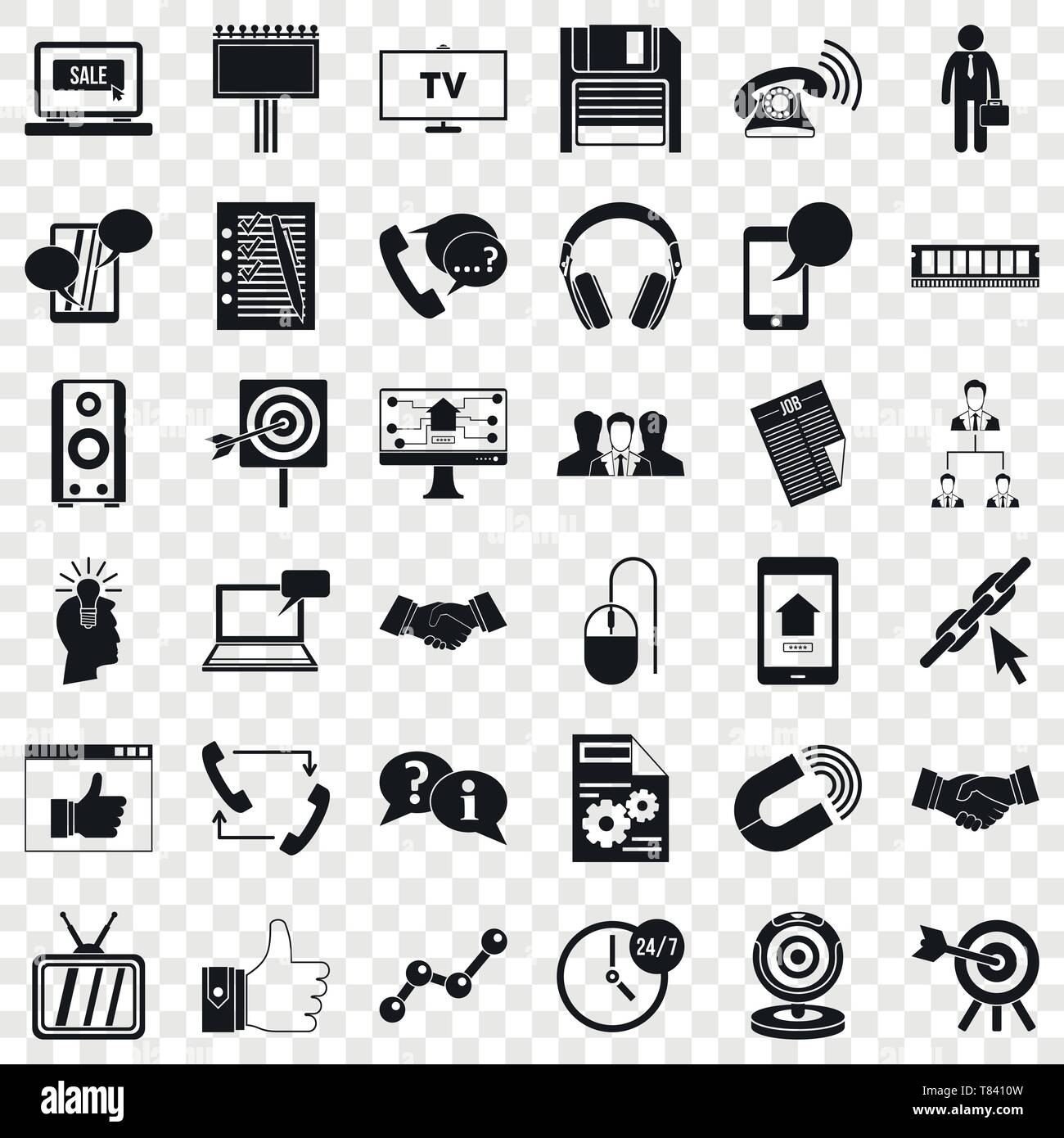 Data link icons set, simple style Stock Vector Image & Art - Alamy