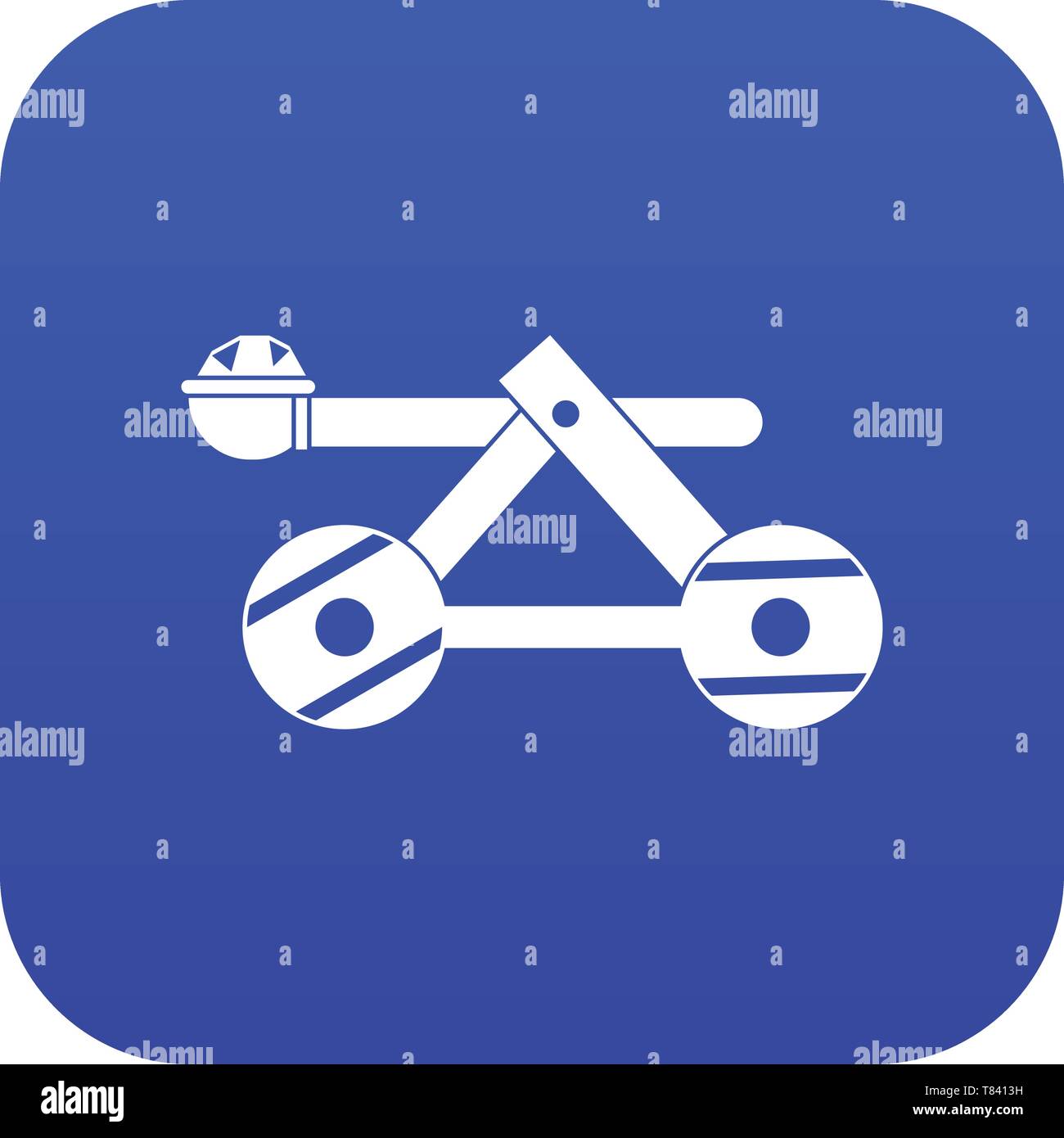 Ancient wooden catapult icon digital blue Stock Vector Image & Art - Alamy