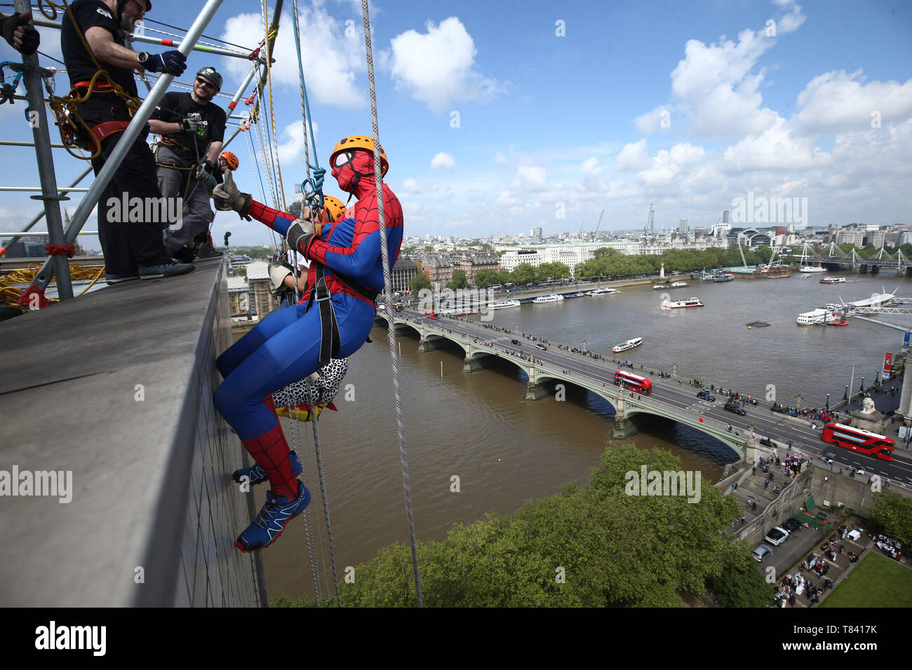 Spider man costume gives thumbs up hi-res stock photography and images ...