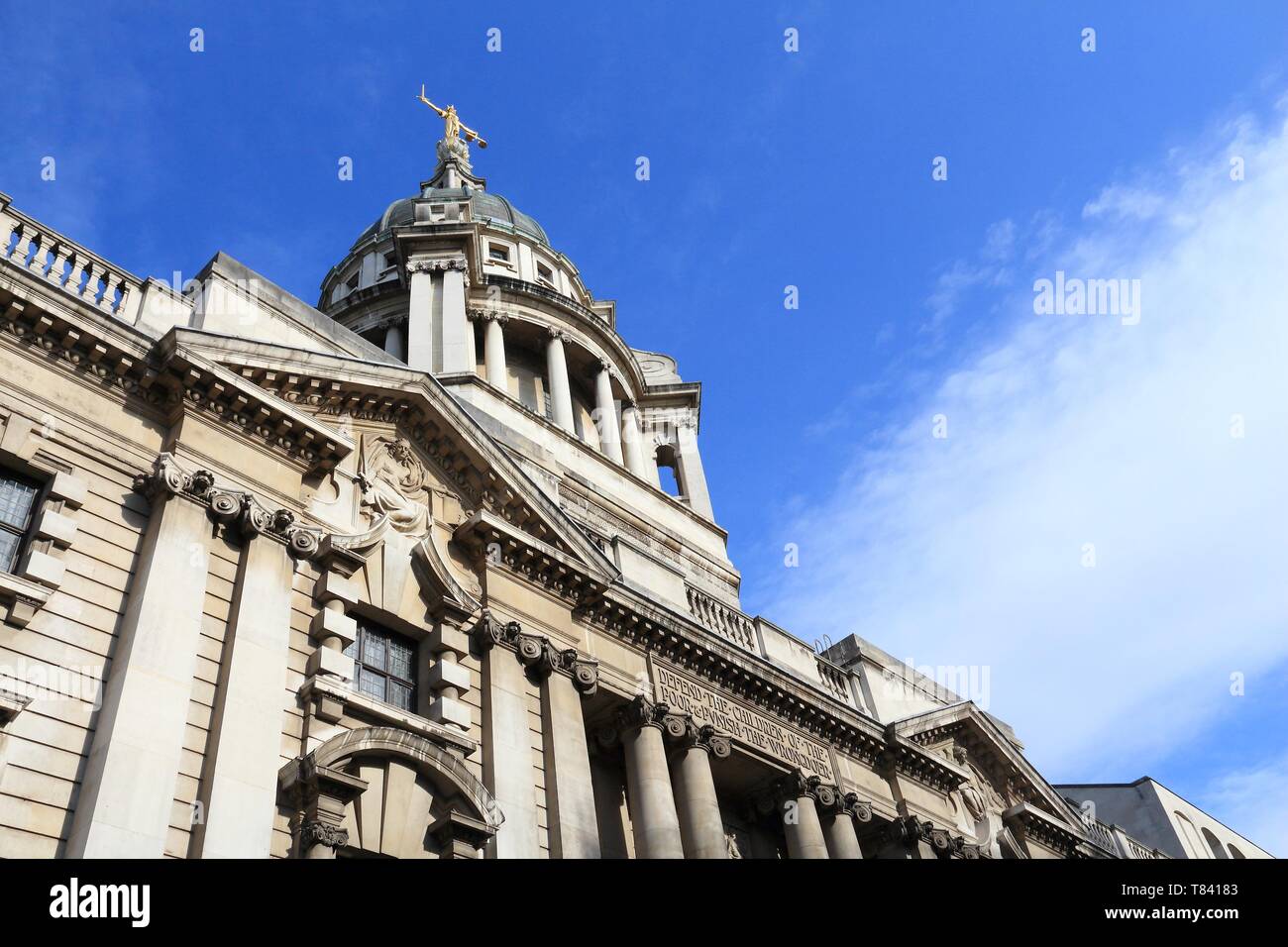 Central Criminal Court also known as Old Bailey. London, England Stock ...