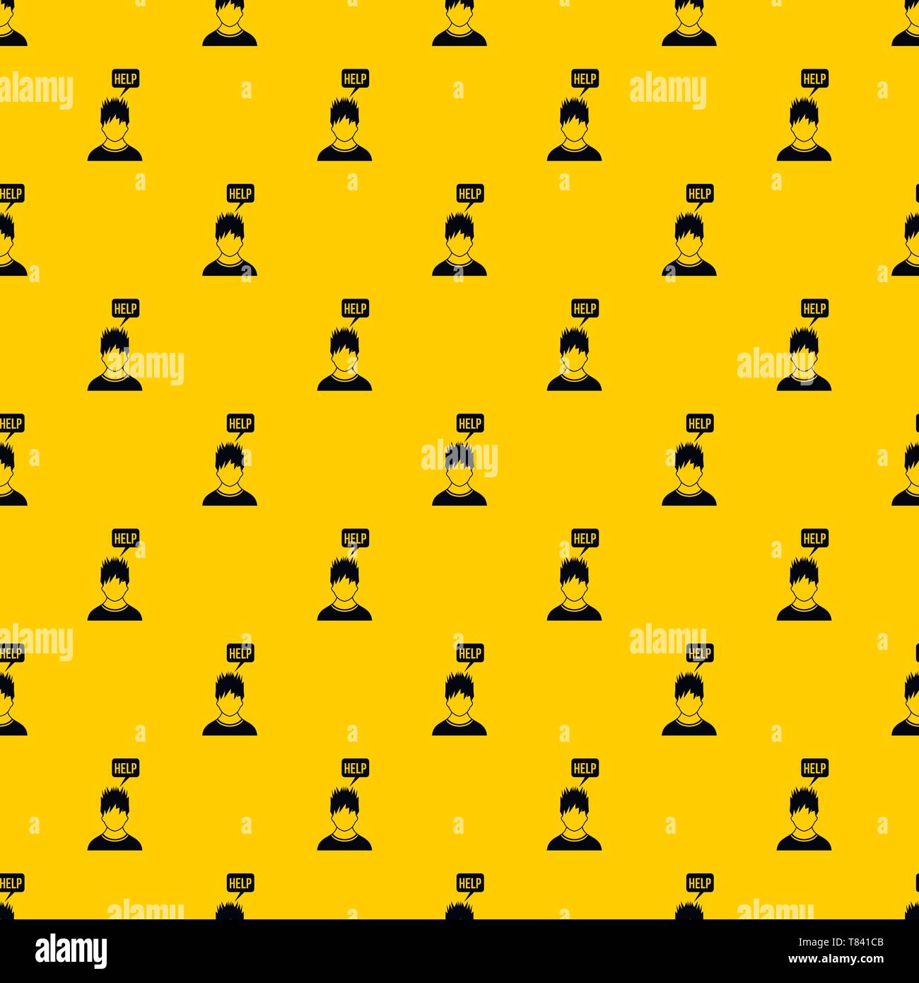 Man needs help pattern vector Stock Vector Image & Art - Alamy