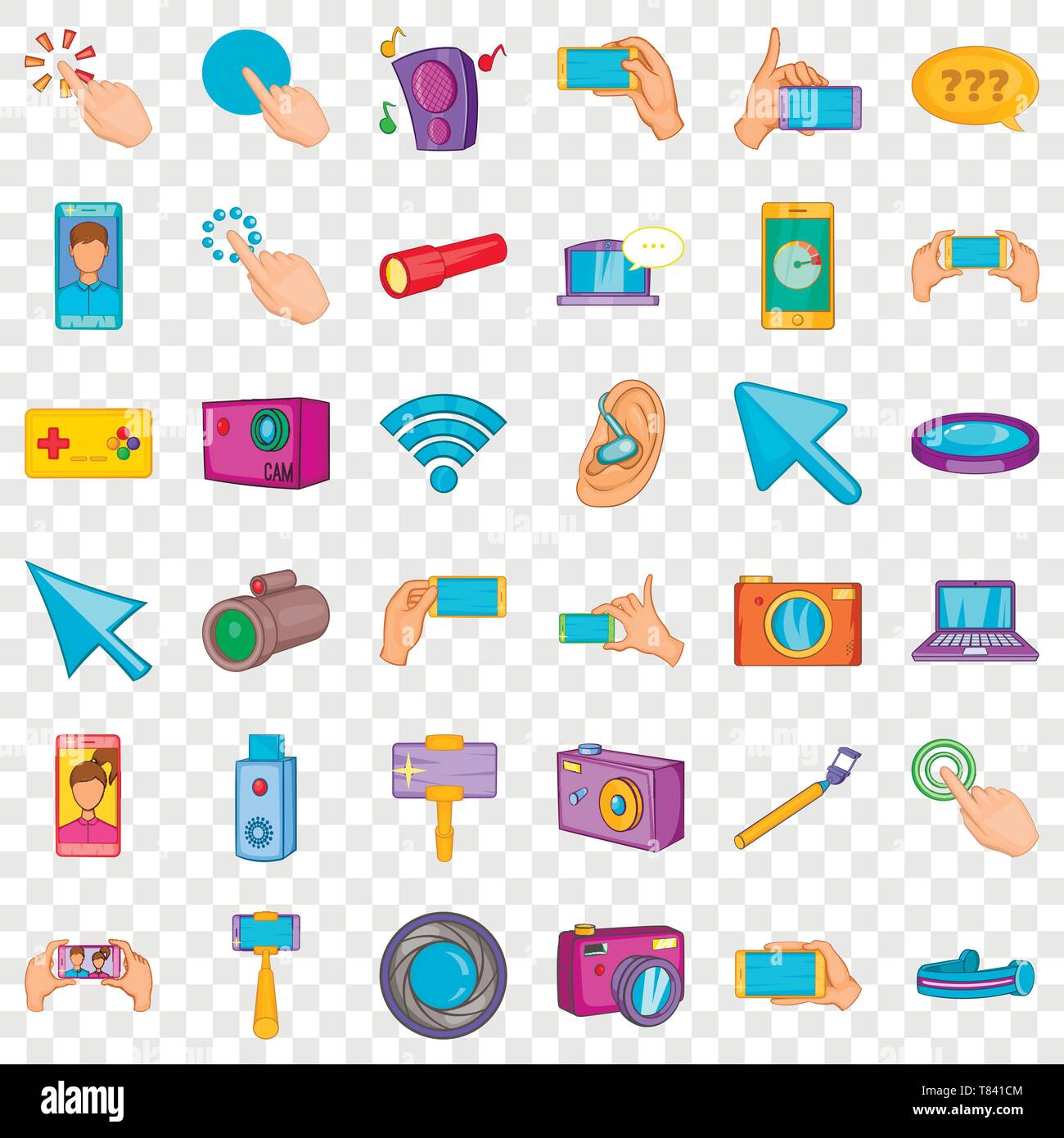 Modern device icons set, cartoon style Stock Vector Image & Art - Alamy