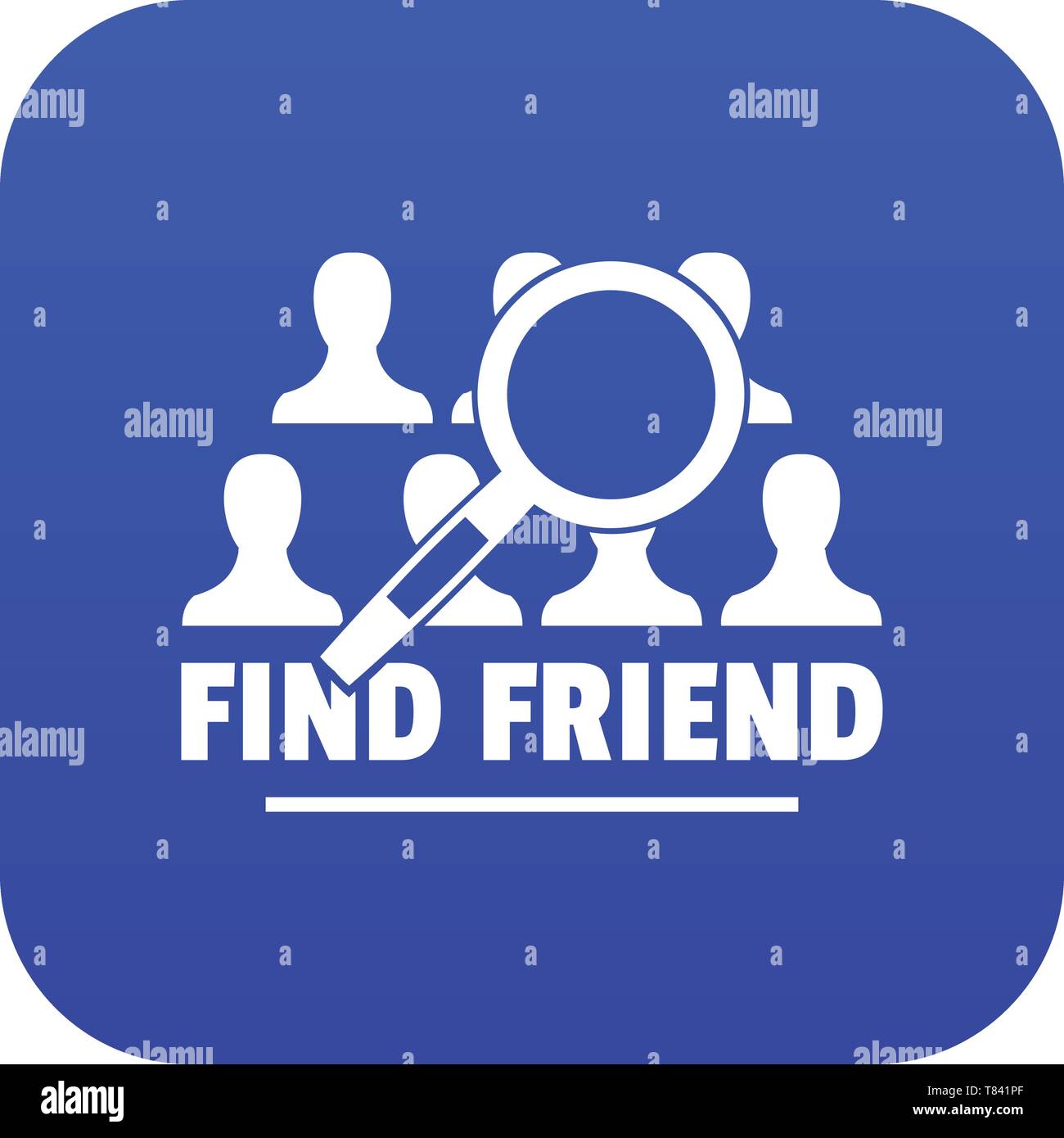 Find friends icon blue vector Stock Vector Image & Art - Alamy