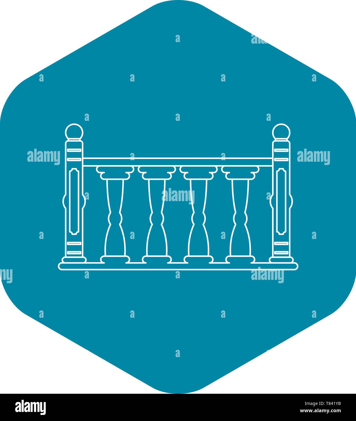 Balustrade icon, outline style Stock Vector Image & Art - Alamy