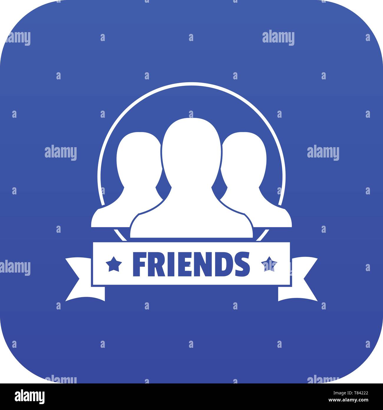 Friends icon blue vector Stock Vector Image & Art - Alamy