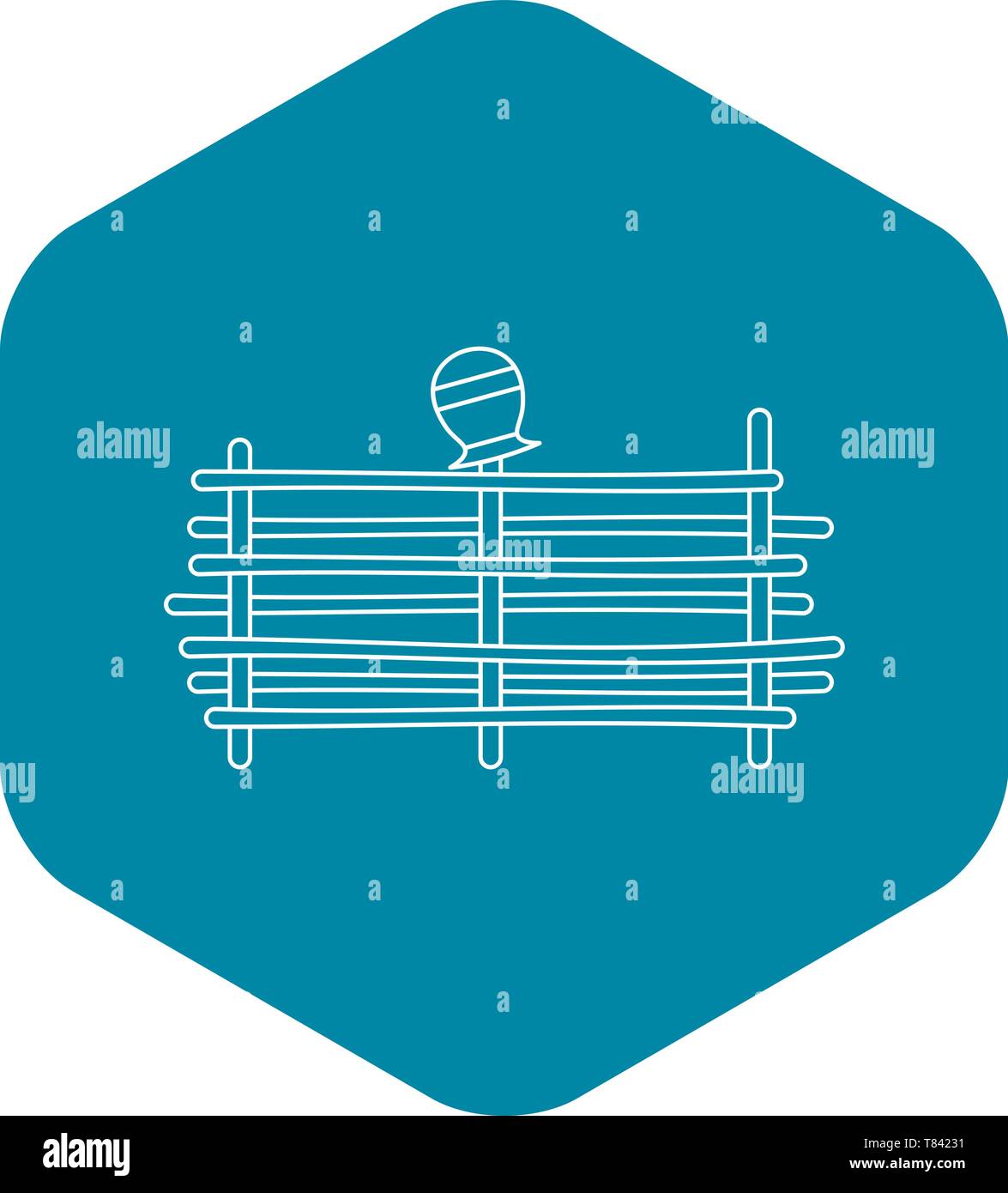 Palisade icon, outline style Stock Vector Image & Art - Alamy