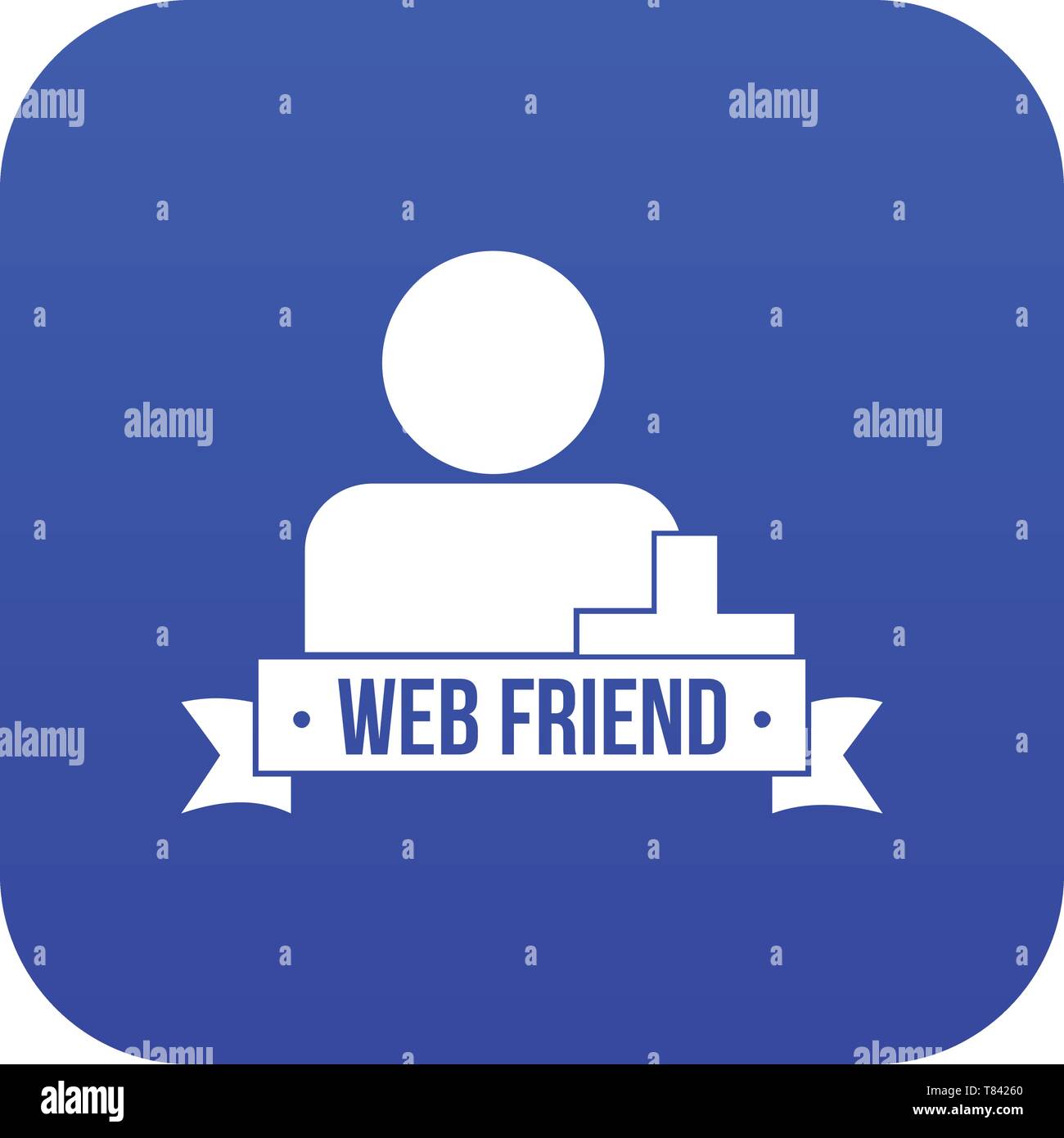 Web friends icon blue vector Stock Vector Image & Art - Alamy