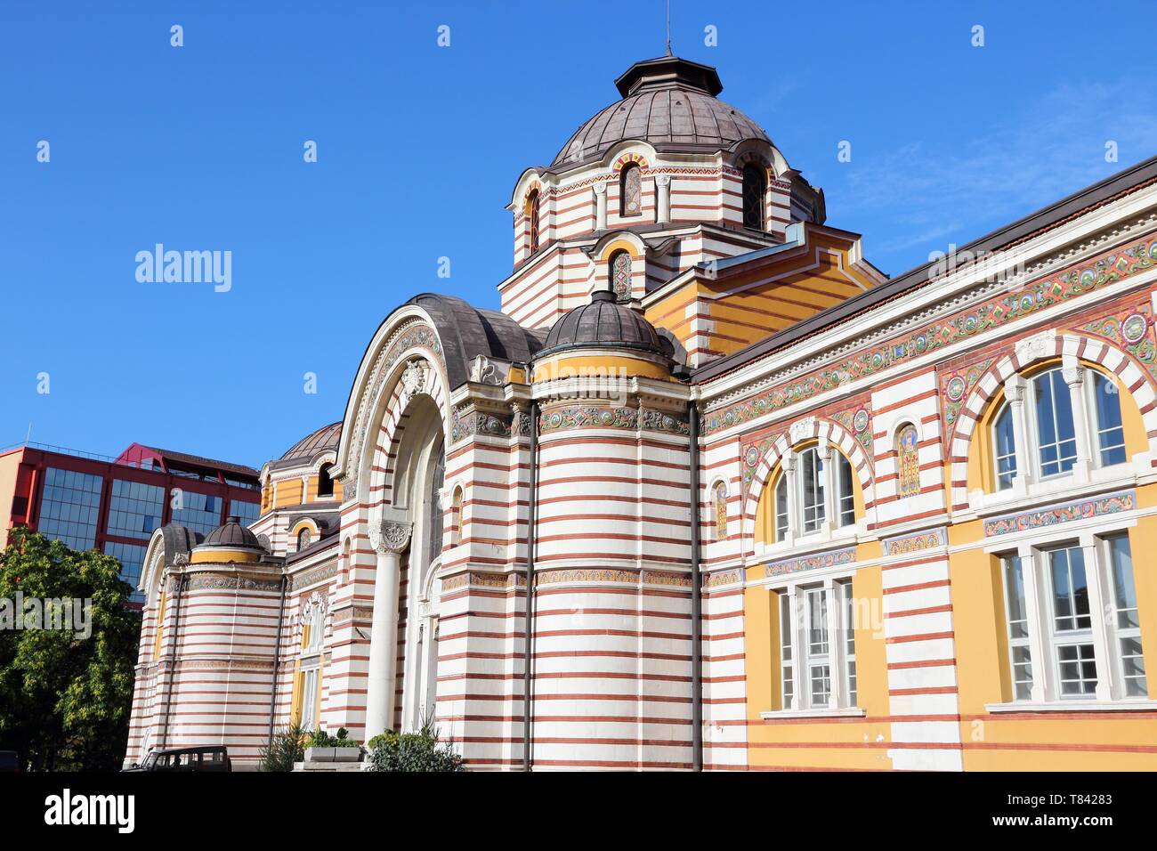 Sofia, Bulgaria - famous Central Mineral Baths building. Vienna ...