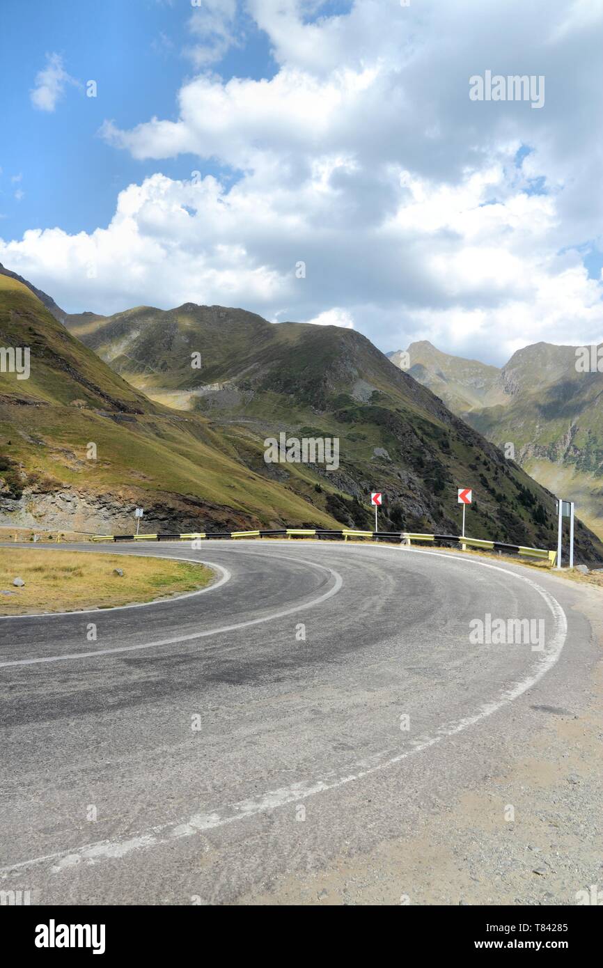 Romania - Fagaras Mountains in Transilvania. Famous Transfagarasan ...