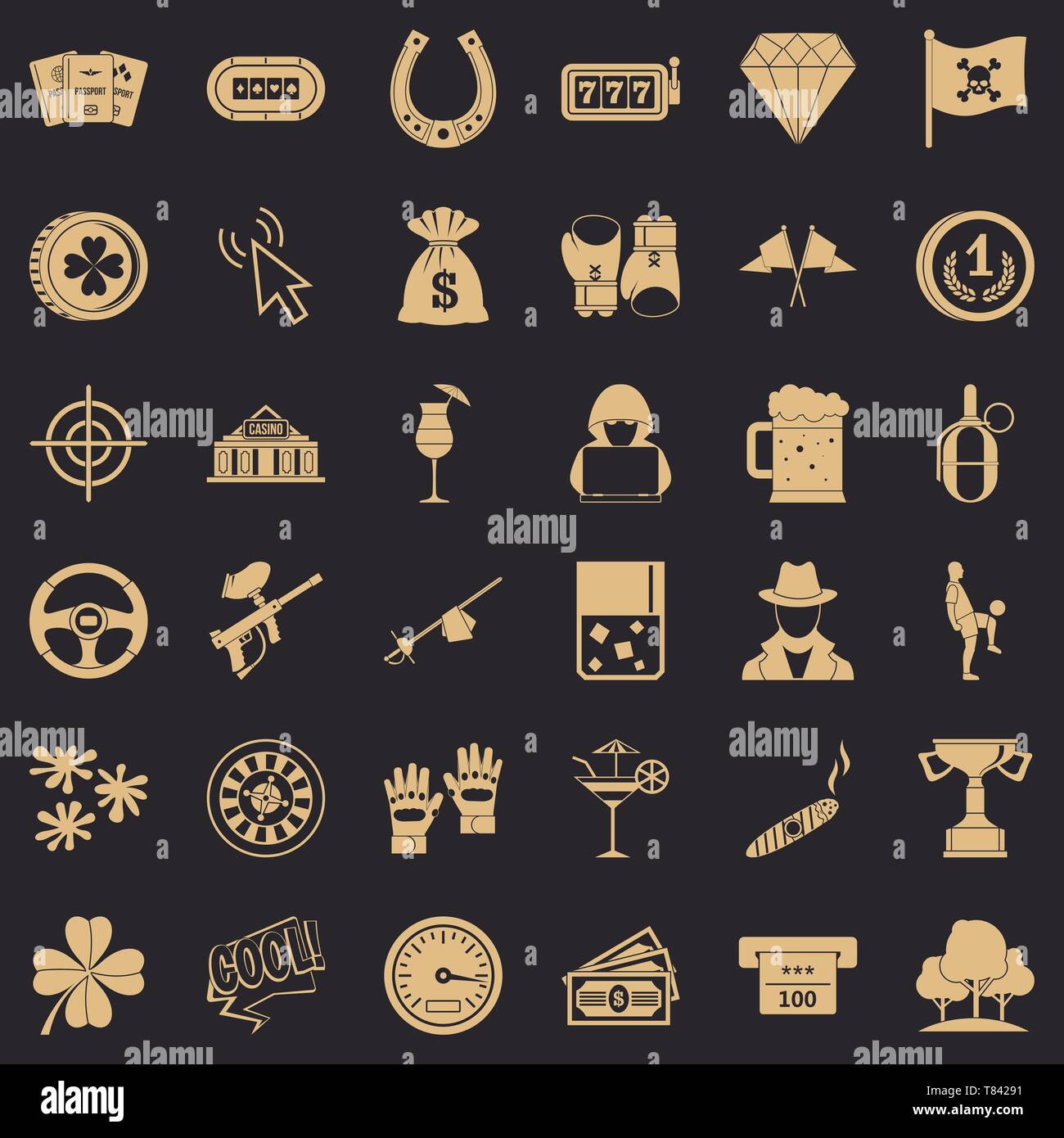 Cash icons set, simple style Stock Vector Image & Art - Alamy