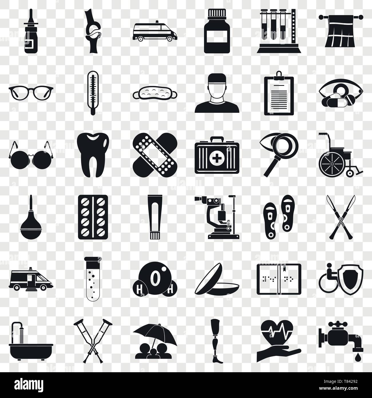 Care of person icons set, simple style Stock Vector Image & Art - Alamy