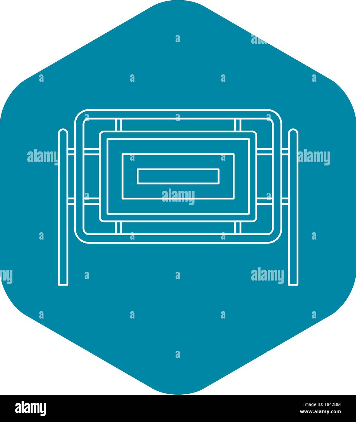 Square fence icon, outline style Stock Vector Image & Art - Alamy