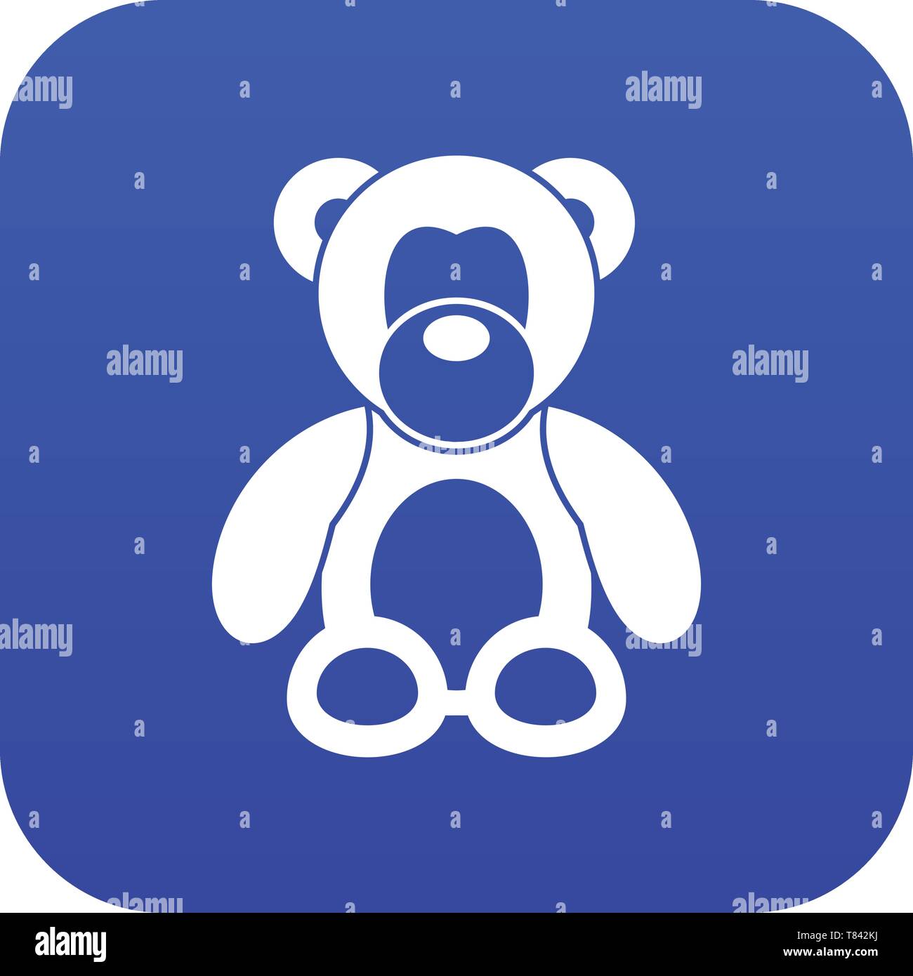 Teddy bear icon digital blue Stock Vector Image & Art - Alamy