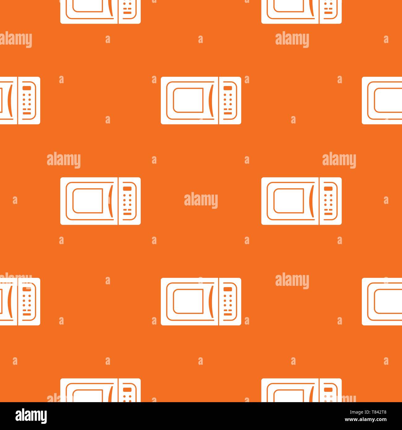 Microwave pattern vector orange Stock Vector Image & Art - Alamy