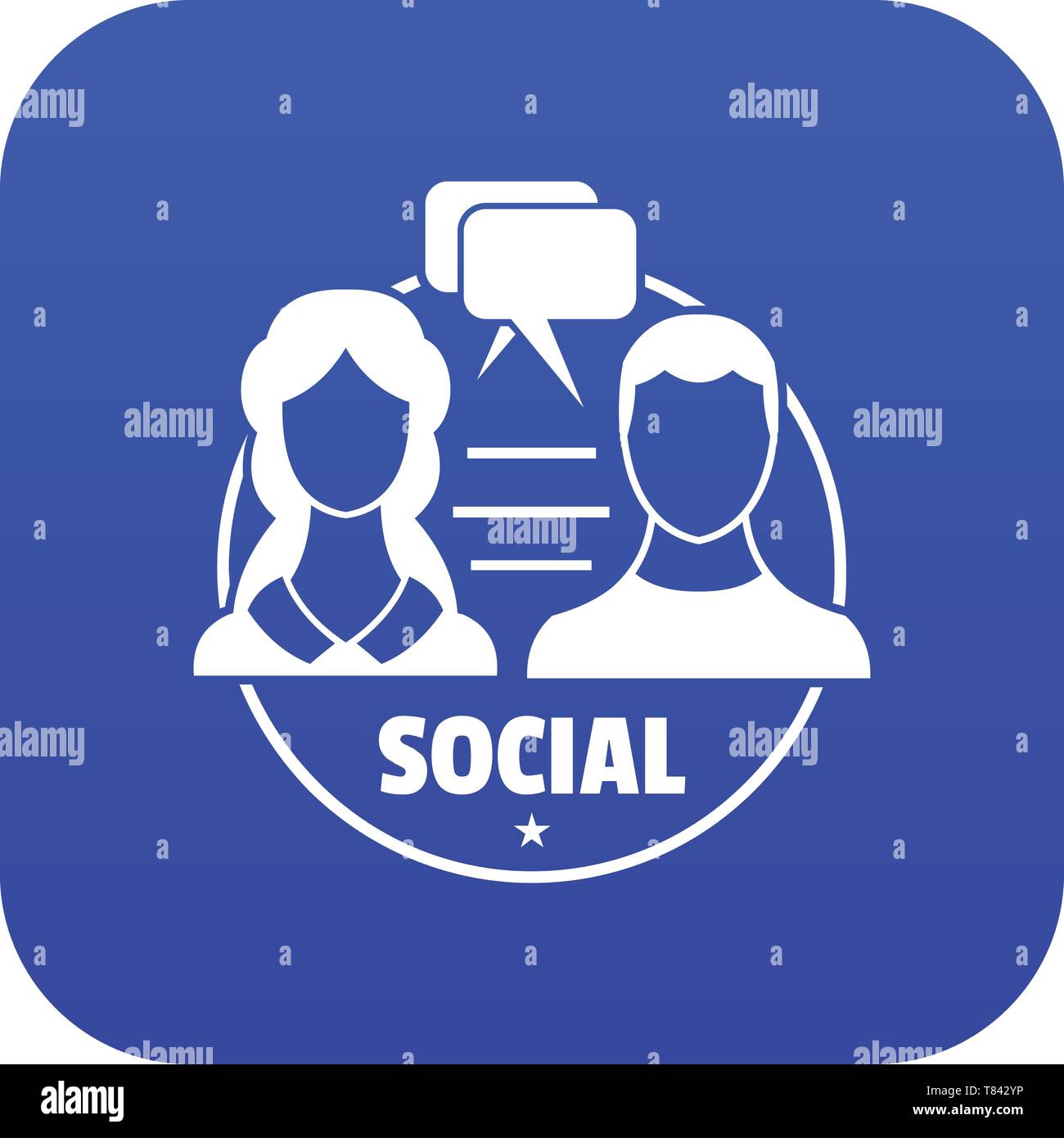 Social icon blue vector Stock Vector Image & Art - Alamy