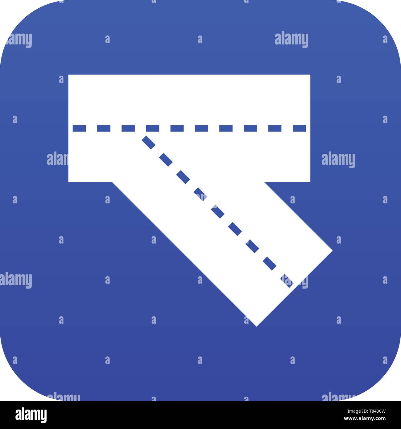 Turn road icon digital blue Stock Vector Image & Art - Alamy