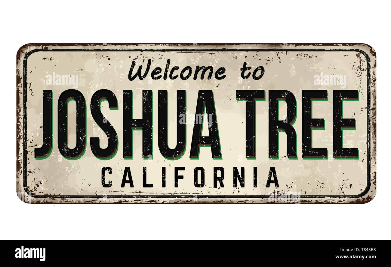 Welcome joshua tree sign Stock Vector Images - Alamy