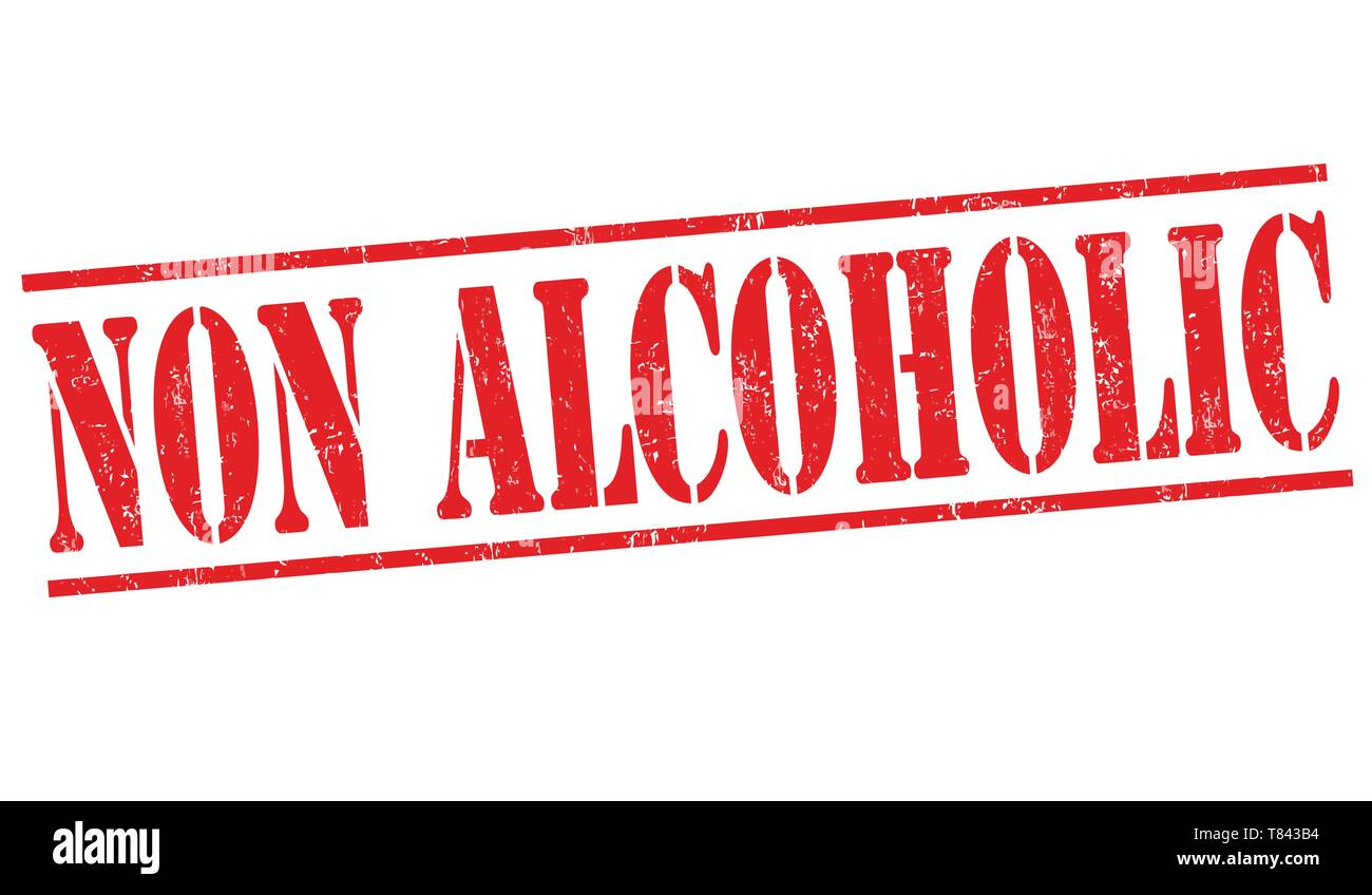 Non alcoholic sign or stamp on white background, vector illustration ...