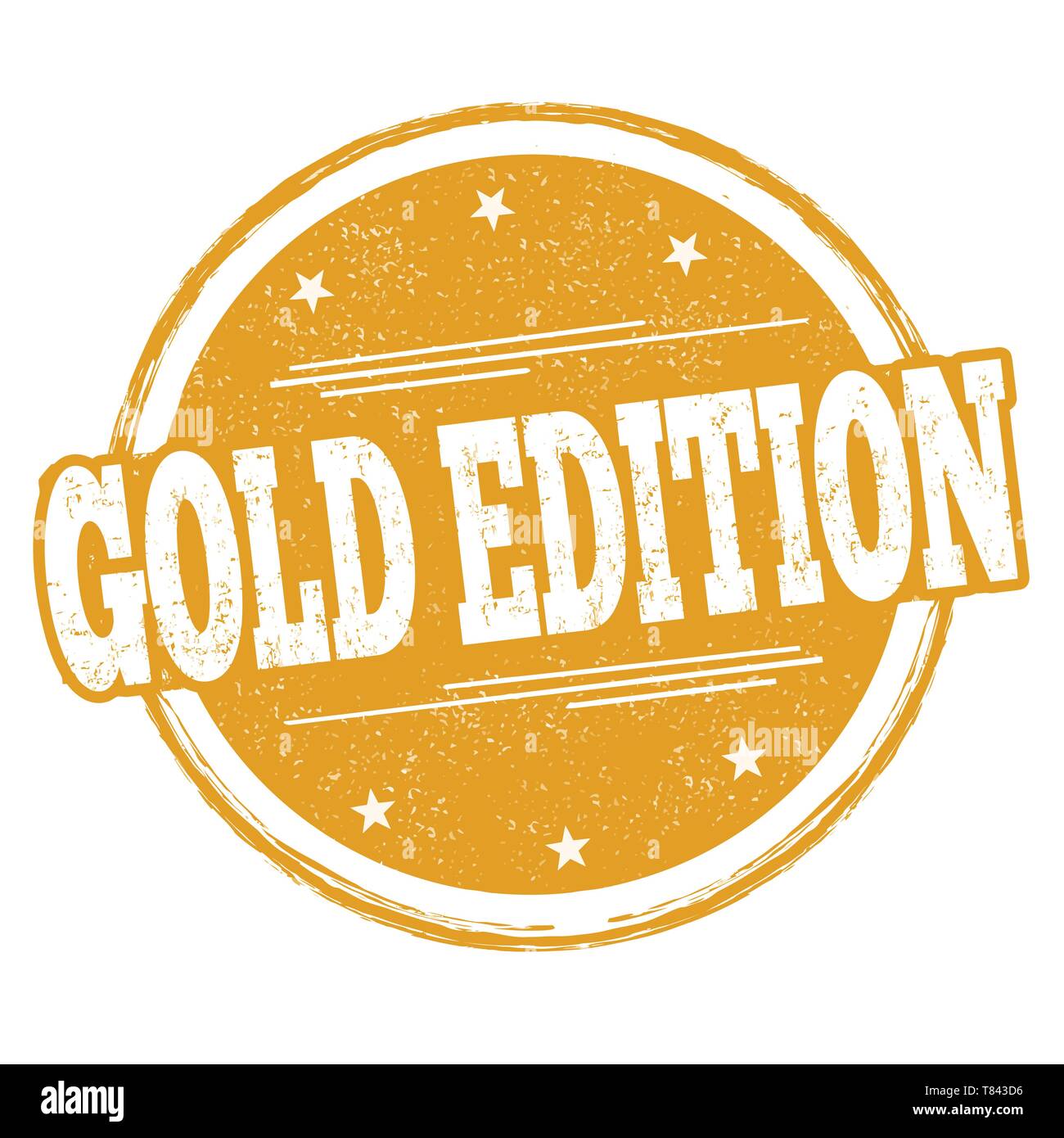 Gold edition sign or stamp on white background, vector illustration ...