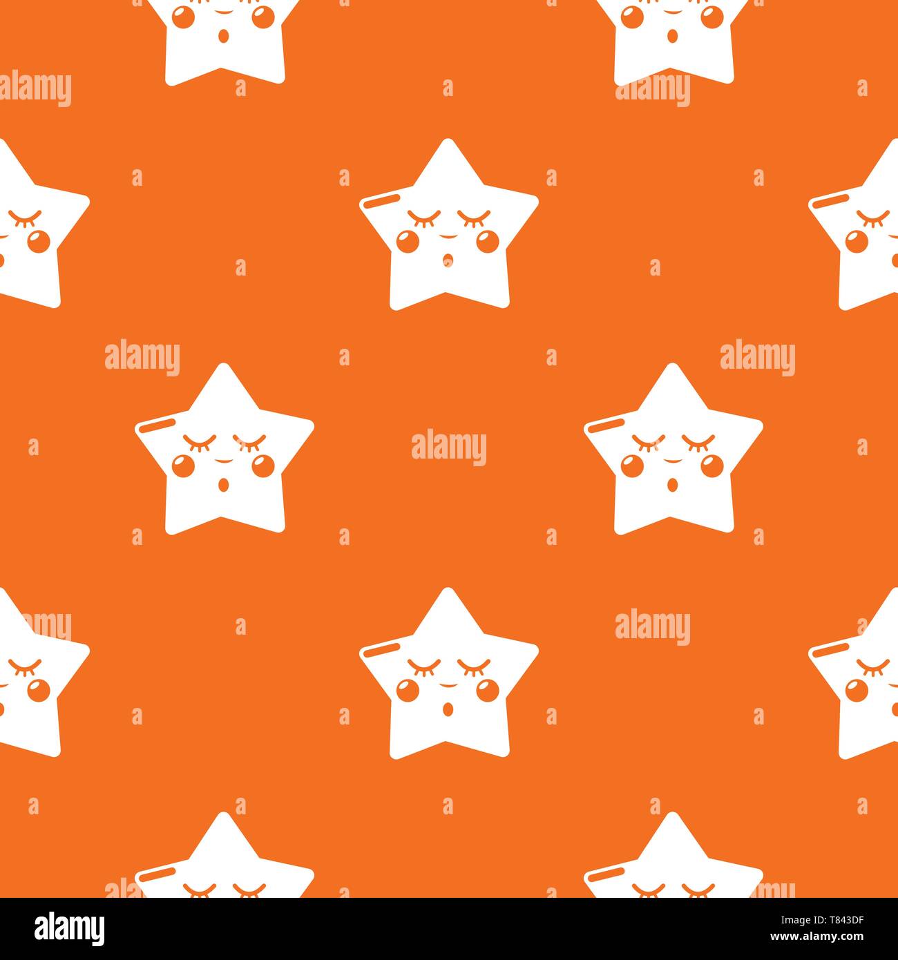 Sleeping star pattern vector orange Stock Vector Image & Art - Alamy
