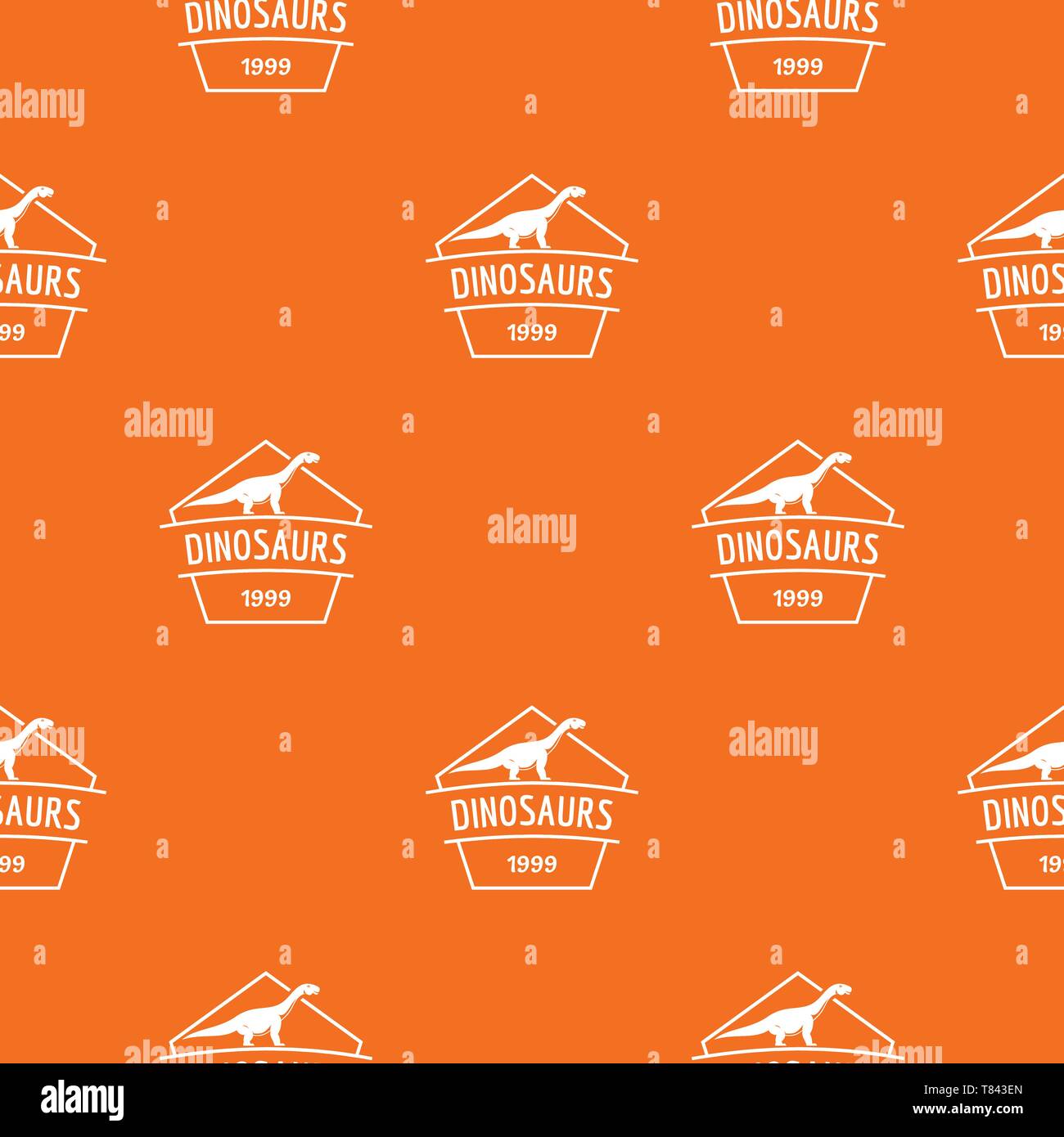 Dinosaur pattern vector orange Stock Vector Image & Art - Alamy