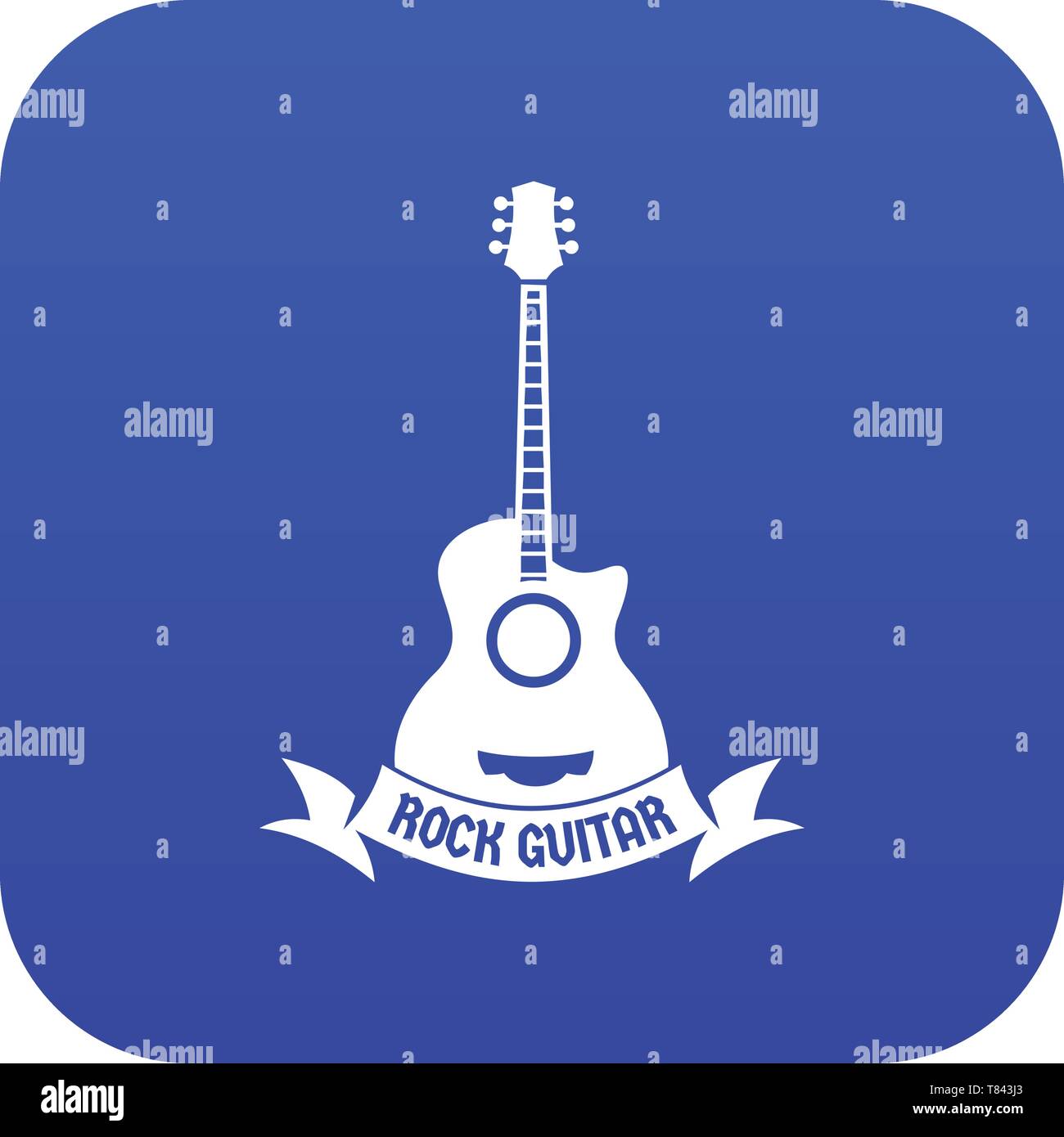 Guitar icon blue vector Stock Vector Image & Art - Alamy