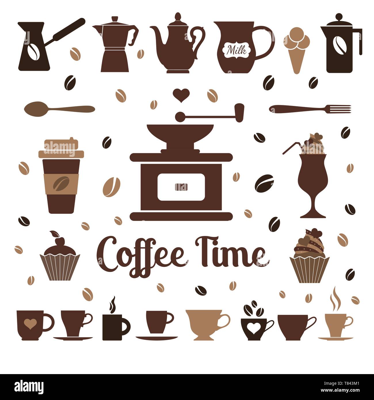 Coffee creamer Stock Vector Images - Alamy