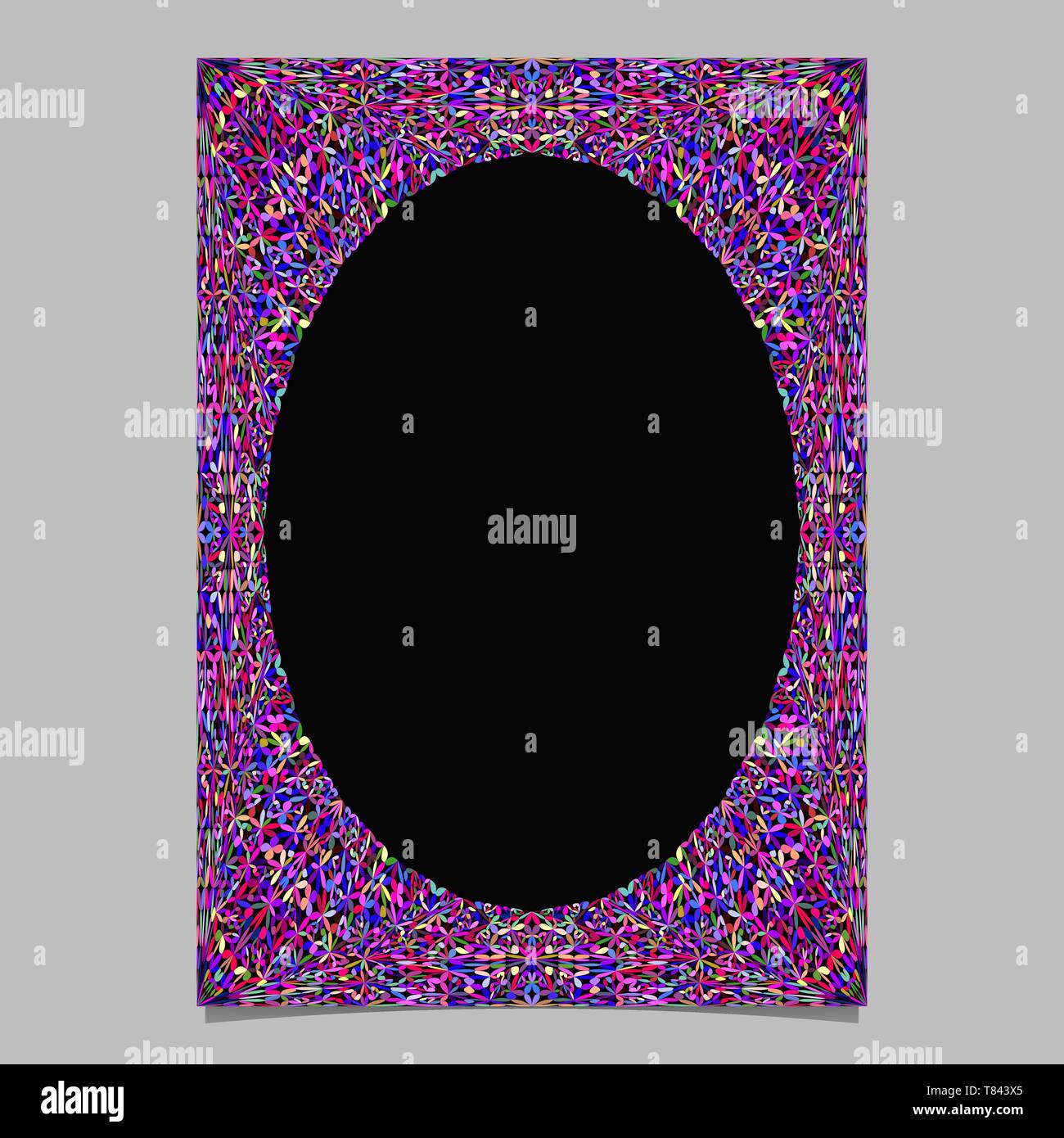 Colorful abstract floral ornate page border template background Stock ...