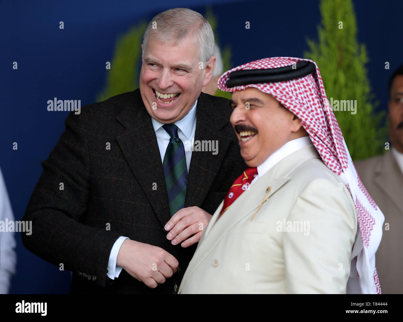 The Duke of York (left) chats with the King of Bahrain, Hamad bin Isa ...