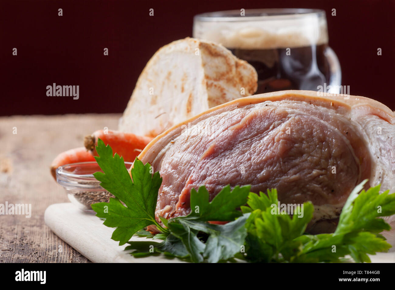 bavarian pork with beer Stock Photo - Alamy