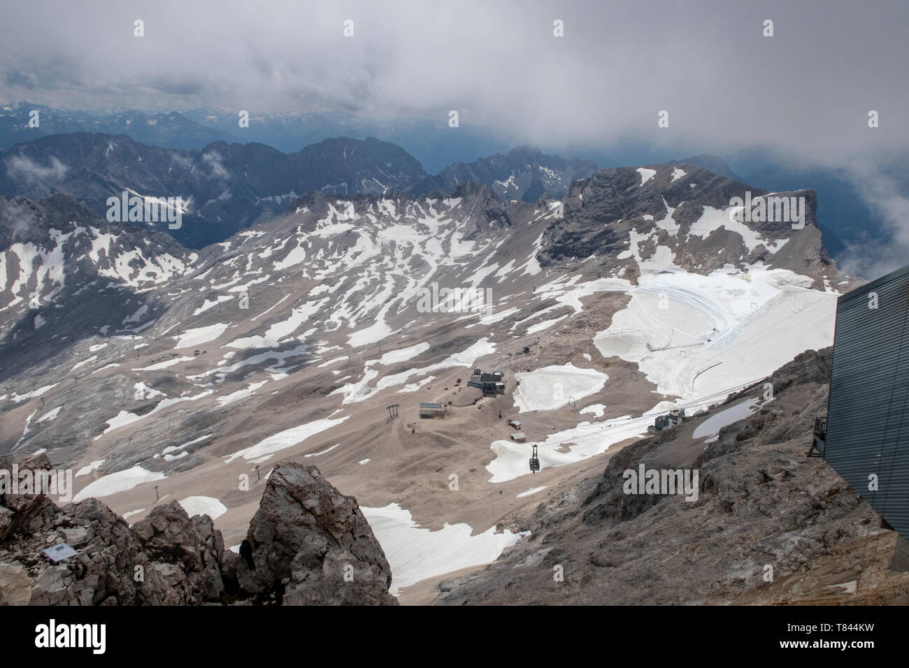 Zugspitze on zugspitzplatt in the wetterstein mountains hi-res stock ...