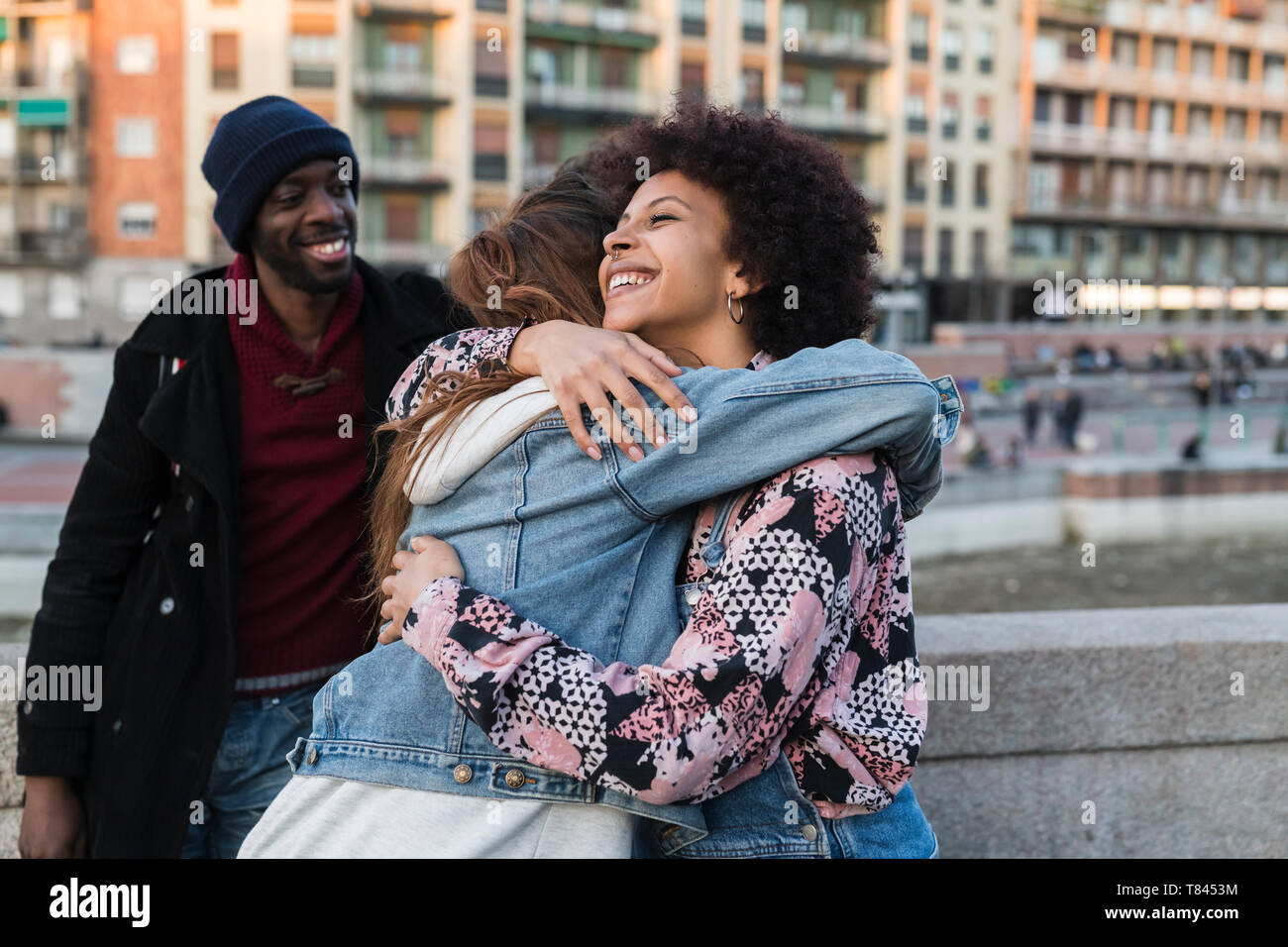 Two Young Women Hugging High Resolution Stock Photography and Images ...