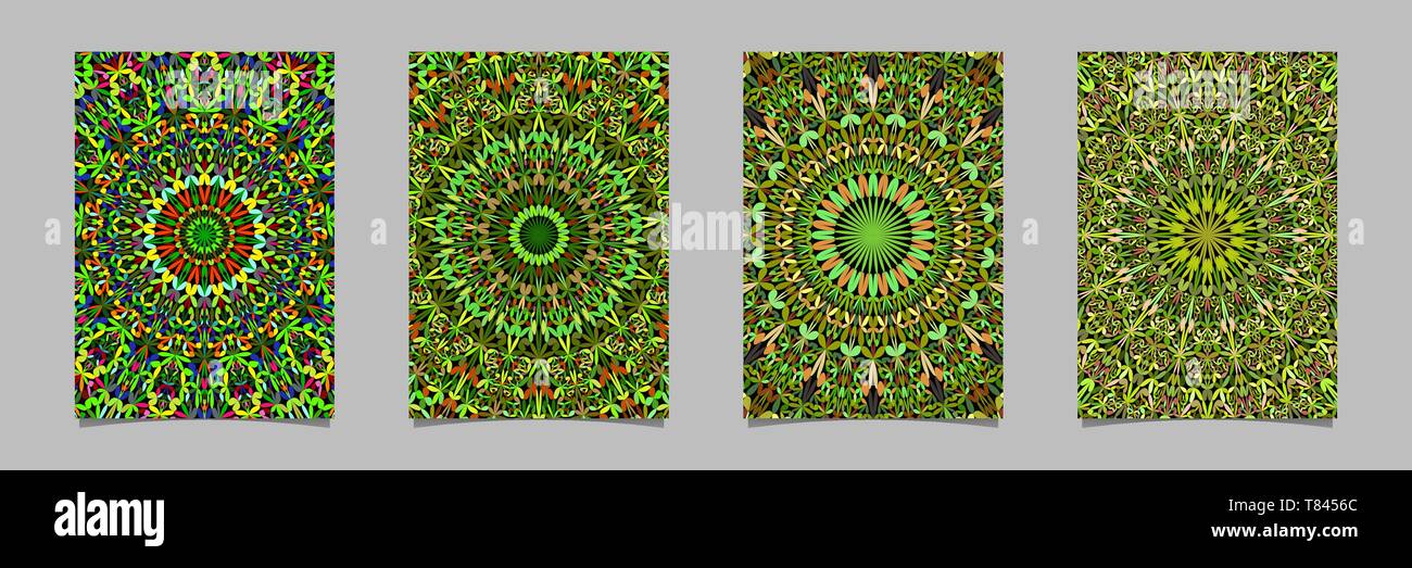 Color abstract botanical ornate mandala pattern page background design ...