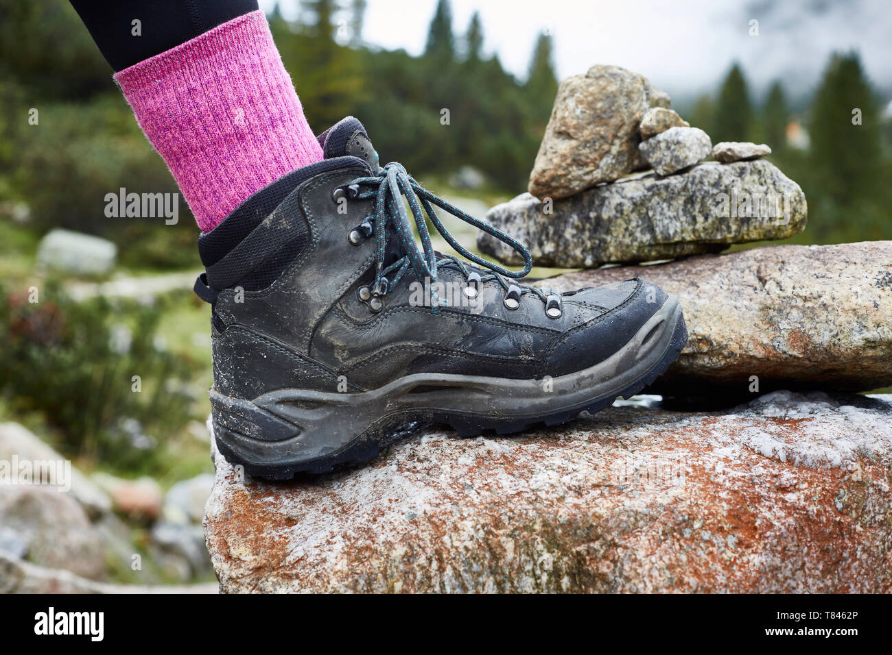 Stepping onto rock hi-res stock photography and images - Alamy