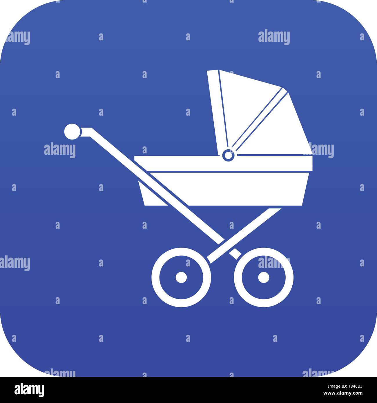 Baby carriage icon digital blue Stock Vector Image & Art - Alamy