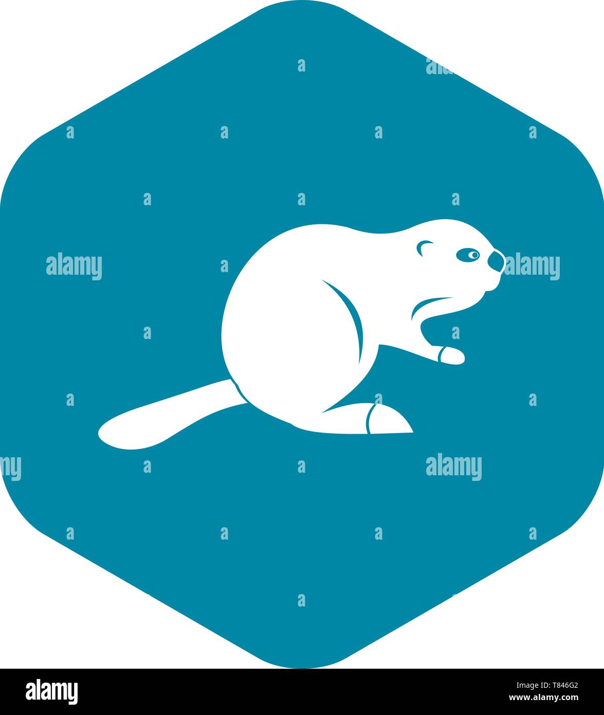 Canadian beaver icon, simple style Stock Vector Image & Art - Alamy