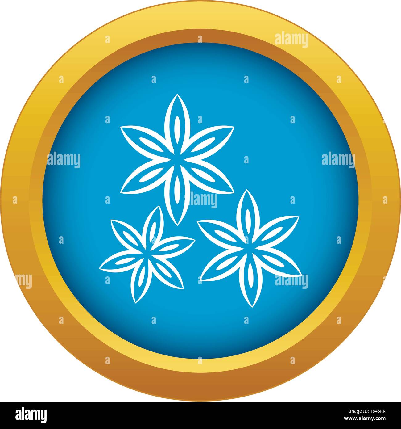Star anise icon blue vector isolated Stock Vector Image & Art - Alamy