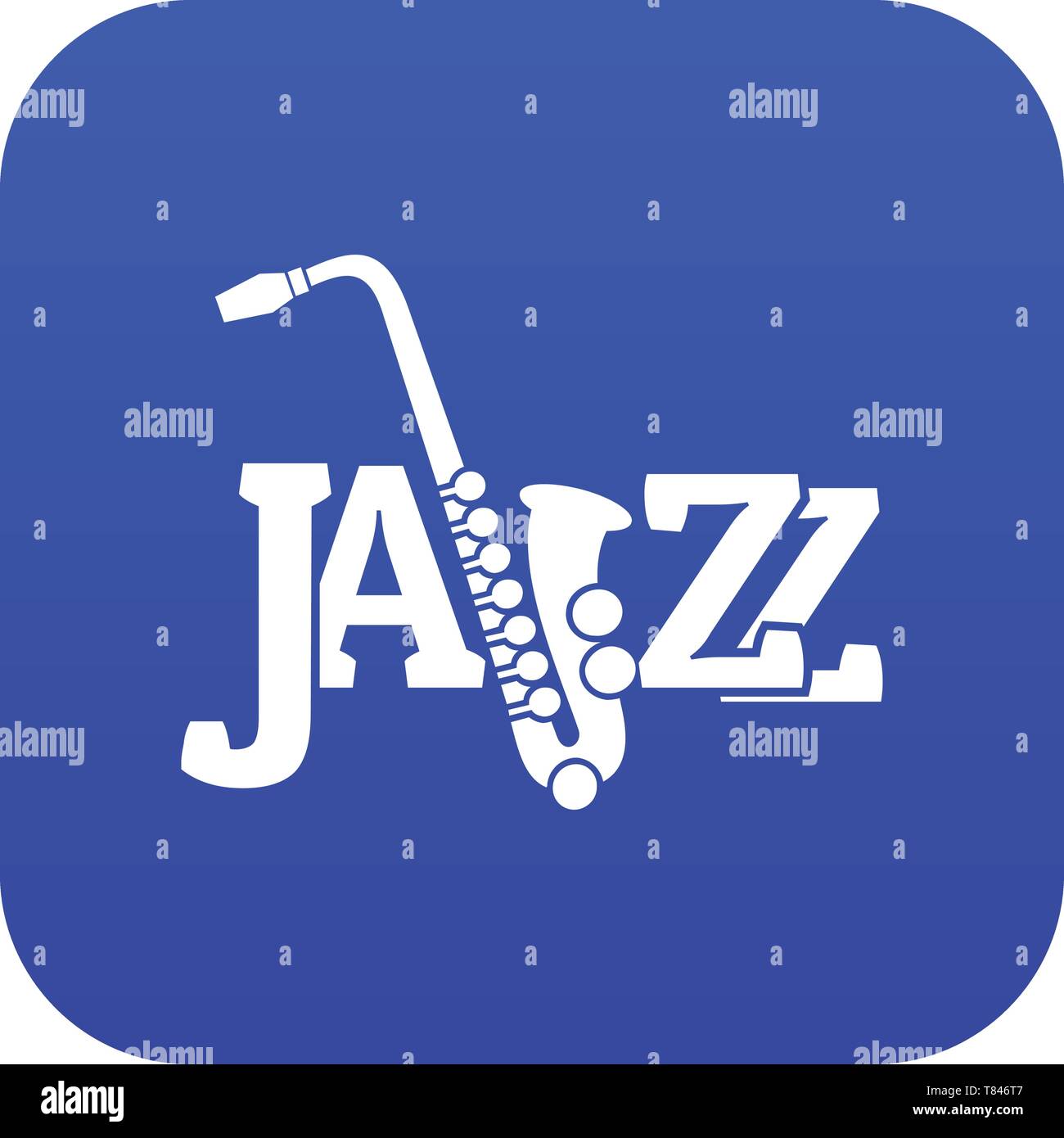 Saxophone icon blue vector Stock Vector Image & Art - Alamy