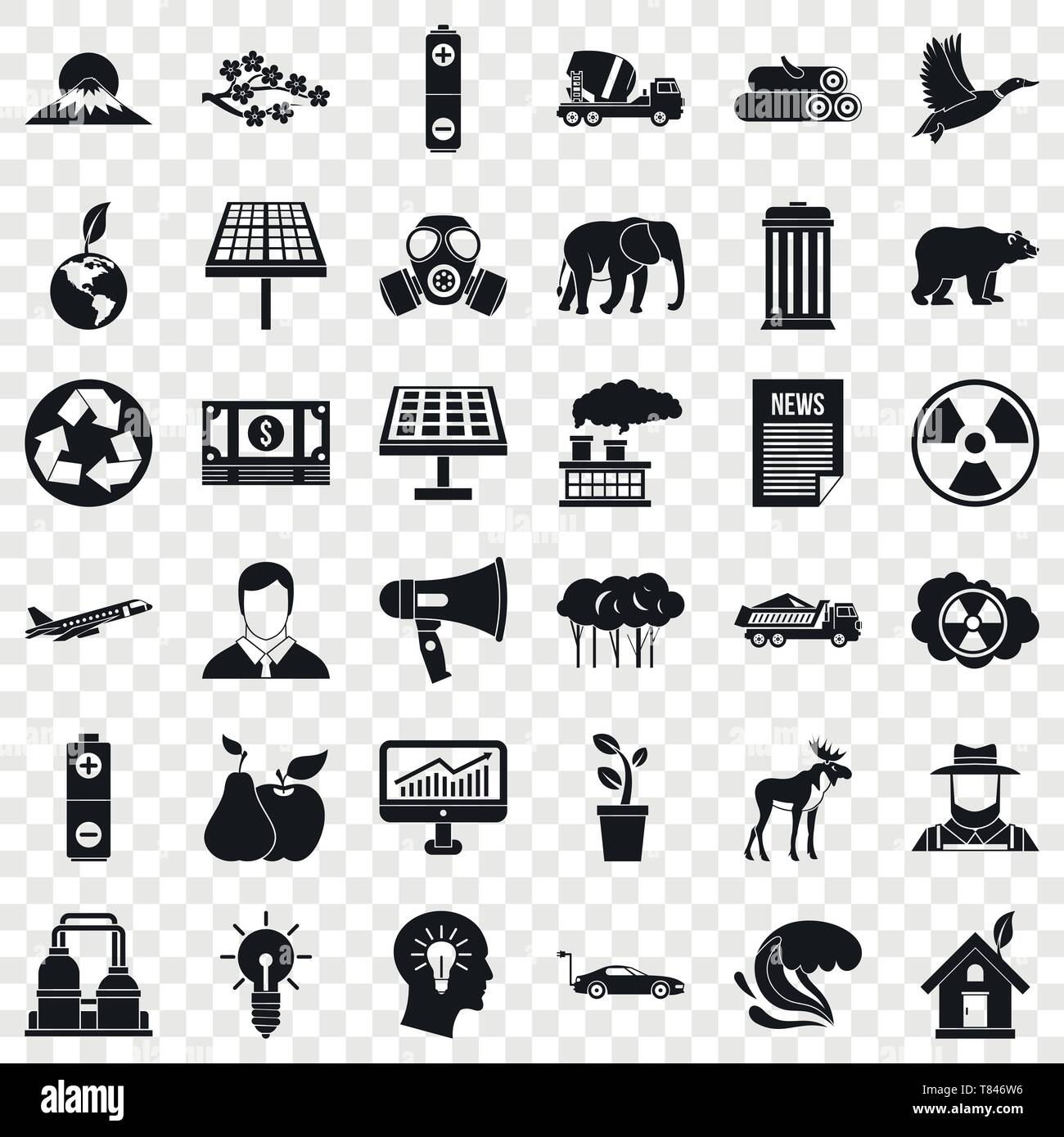 Care of planet icons set, simple style Stock Vector Image & Art - Alamy