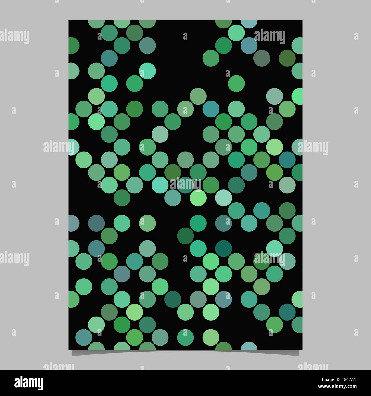 Green circle pattern brochure background - vector stationery template ...
