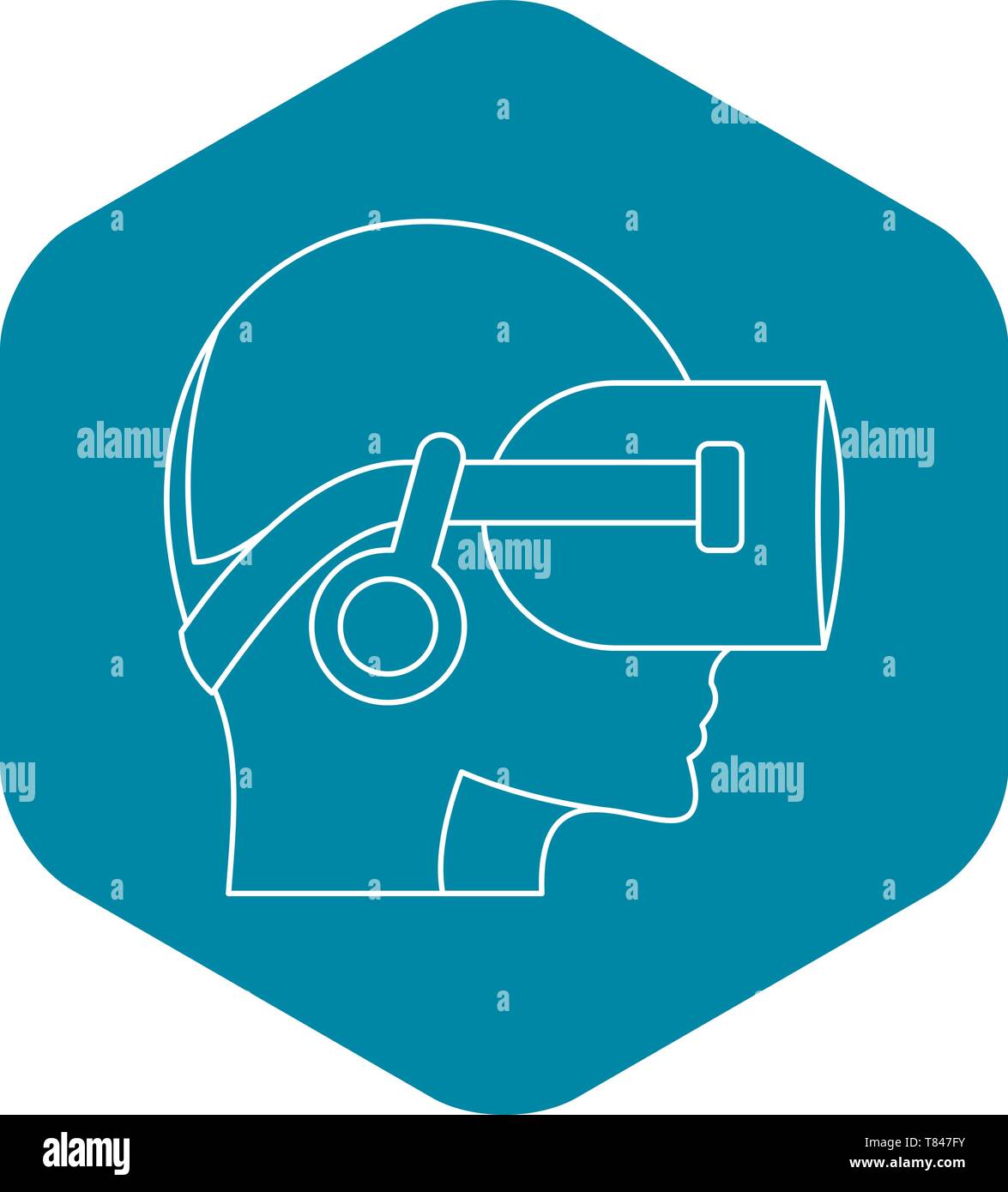 Vr headset icon, outline style Stock Vector Image & Art - Alamy