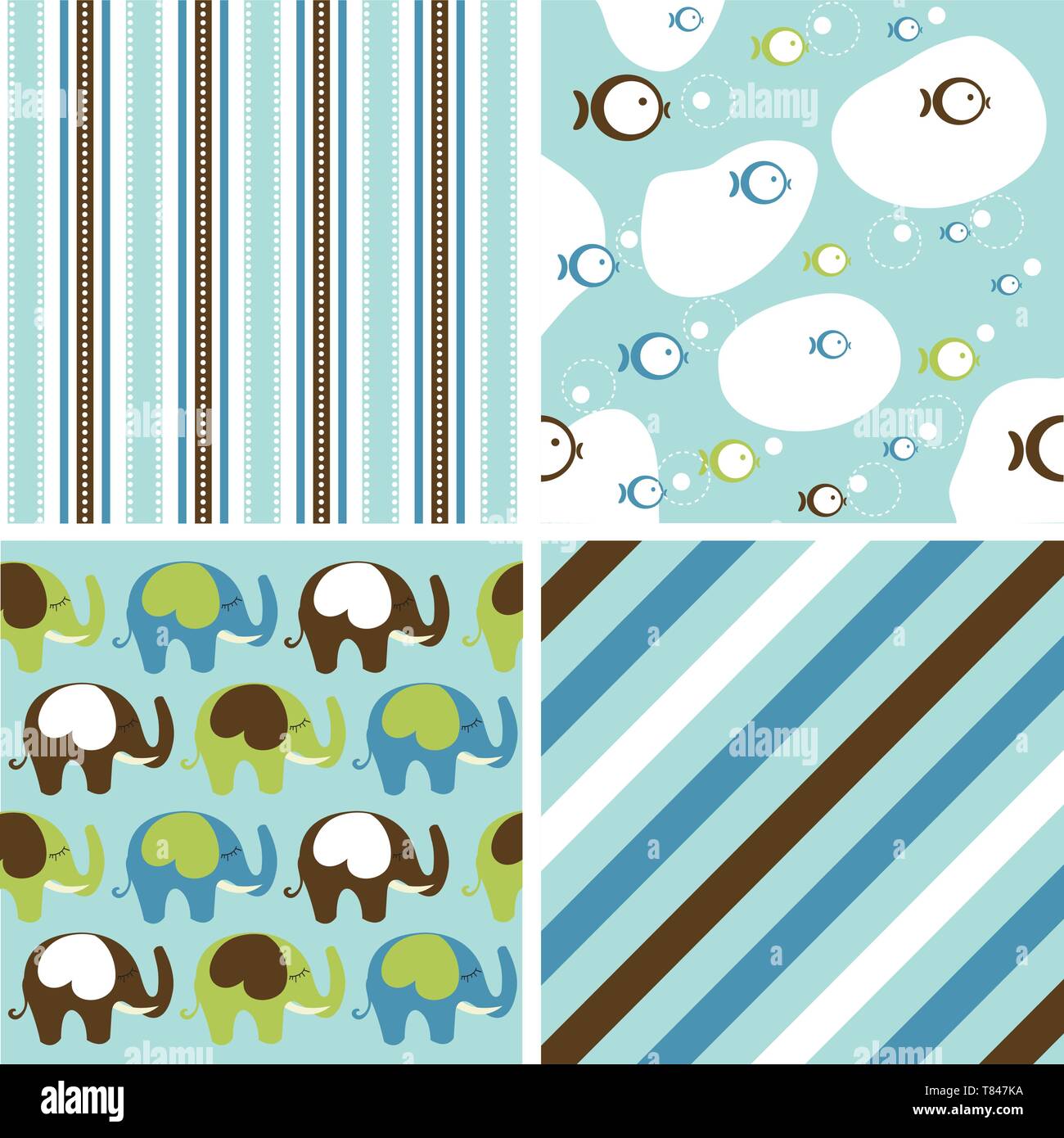 Cute Baby Boy Background Pattern