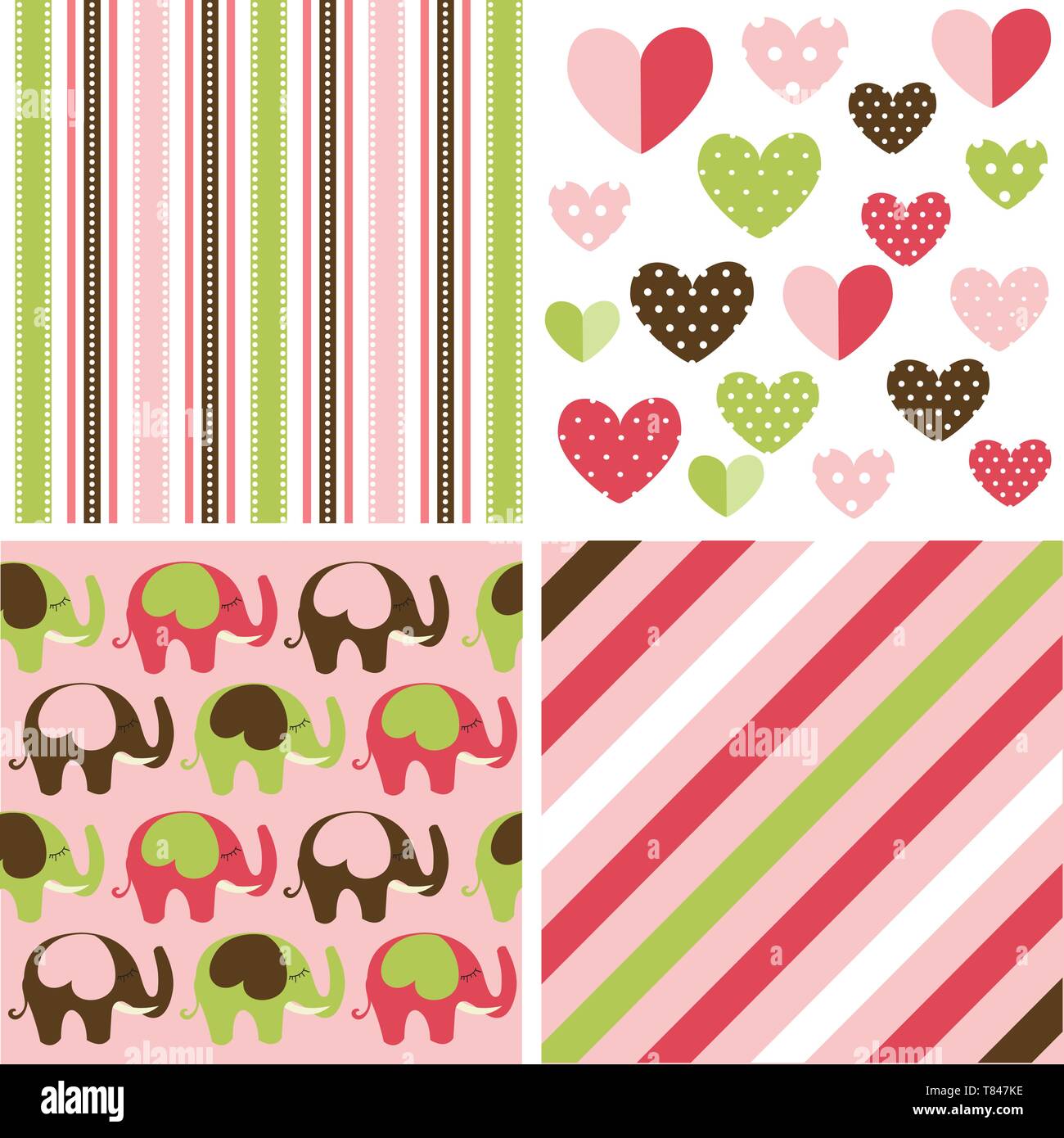 Seamless pattern cute line Stock Vector Images - Alamy