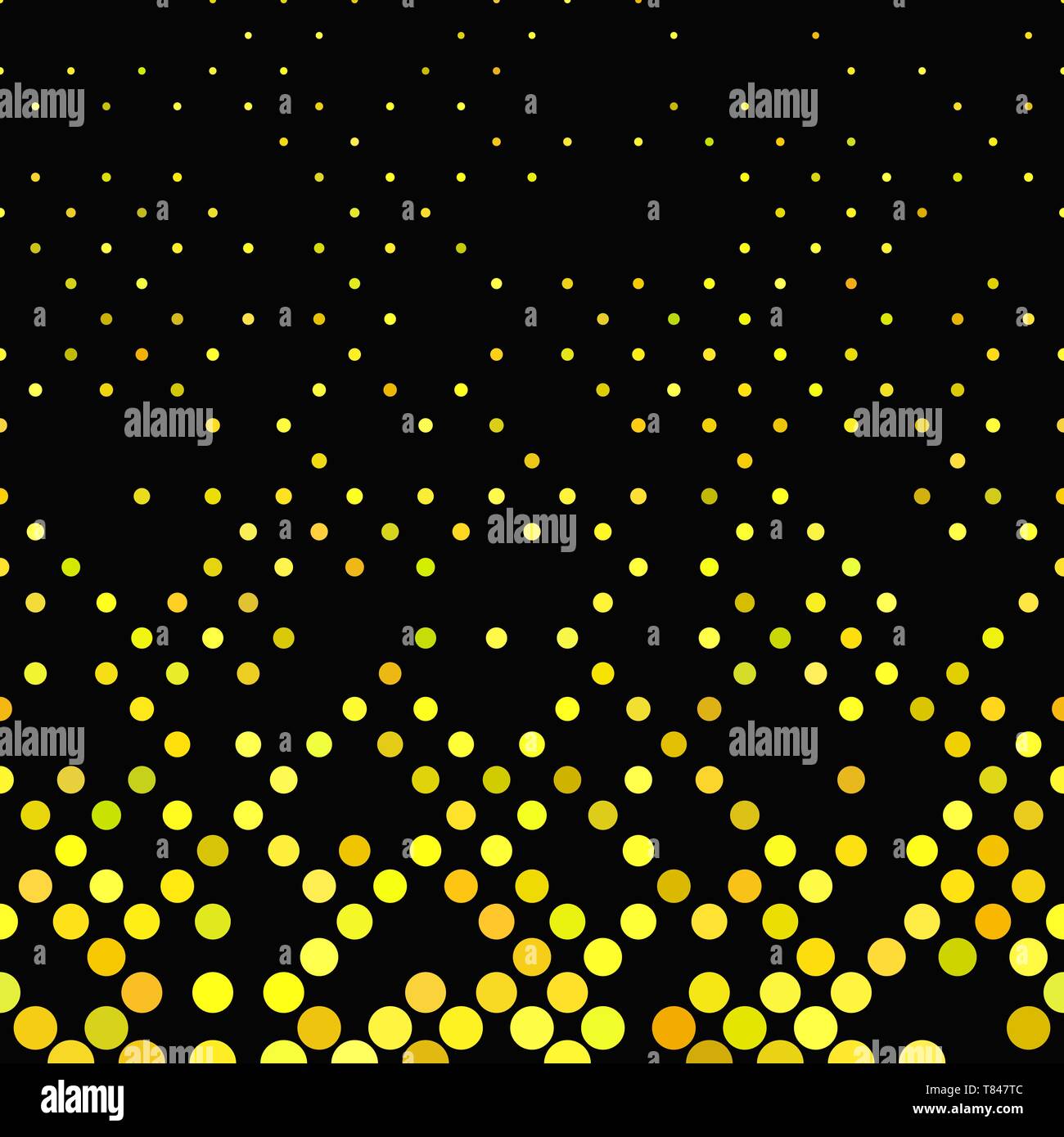 Yellow geometrical circle pattern background with small dots Stock ...