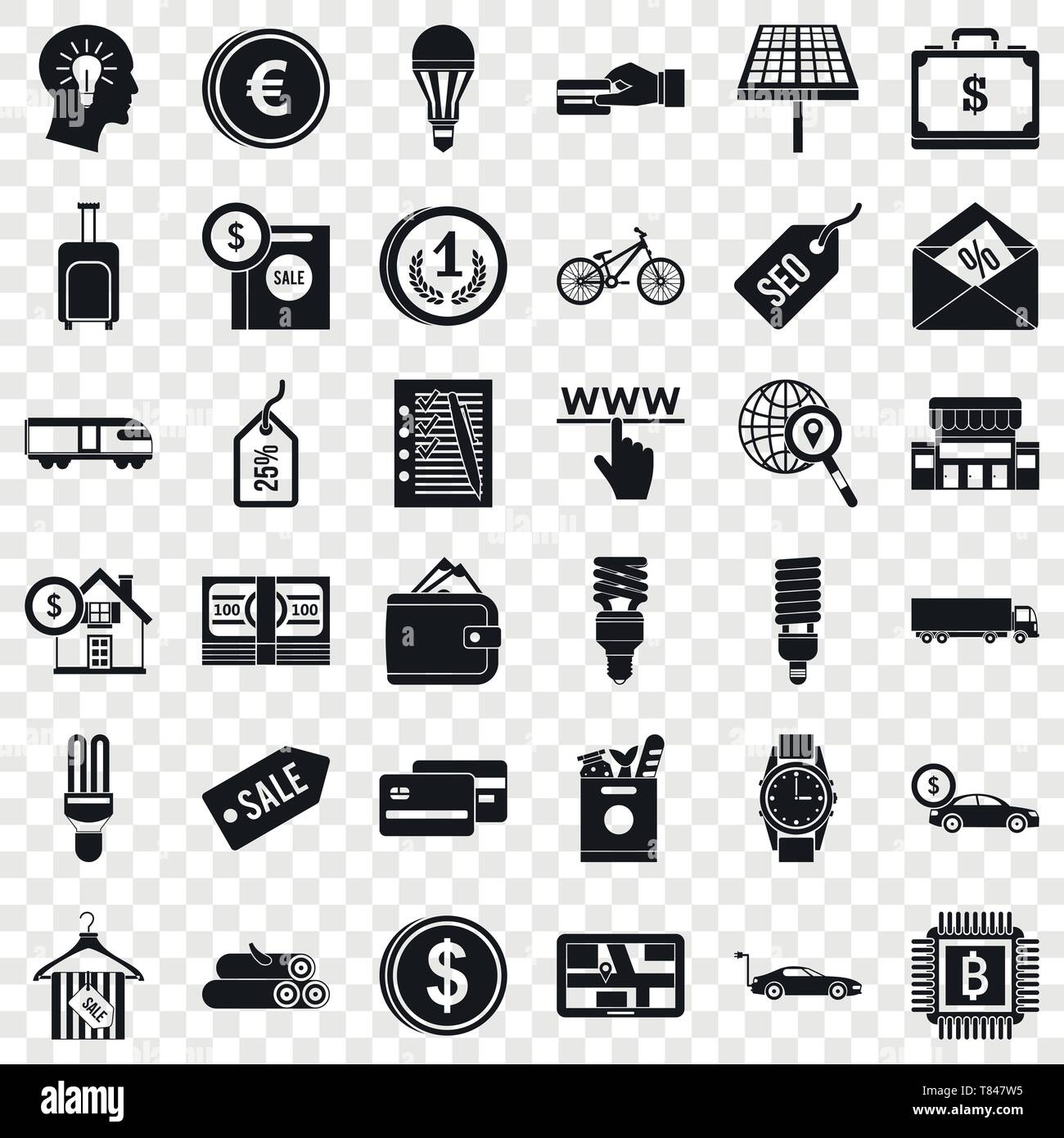 Money economy icons set, simple style Stock Vector Image & Art - Alamy