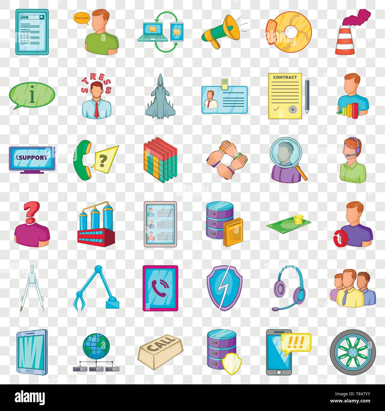 Economy recession icons set, cartoon style Stock Vector Image & Art - Alamy