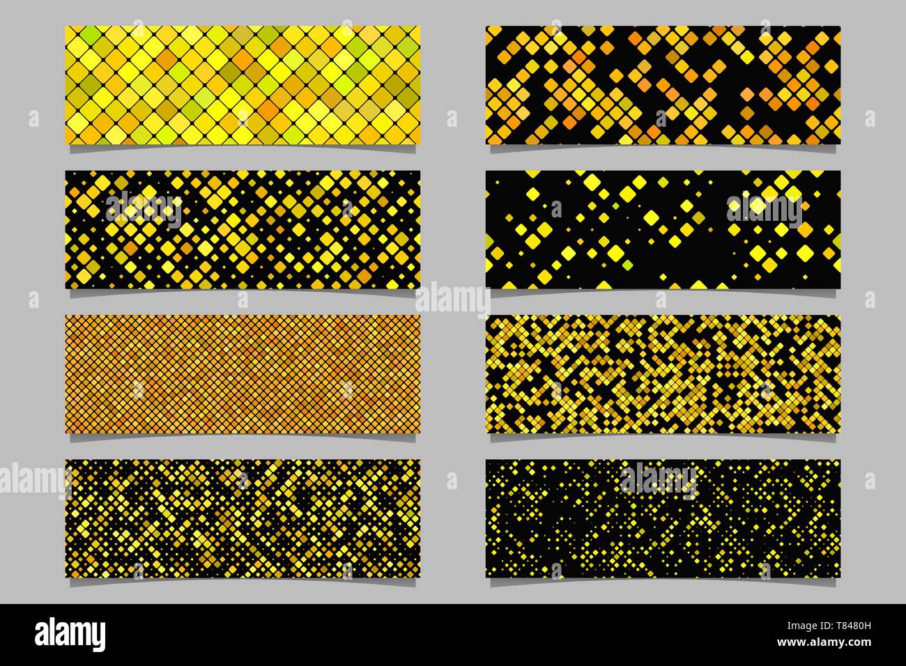 Abstract modern diagonal square pattern banner background set Stock Vector Image & Art - Alamy