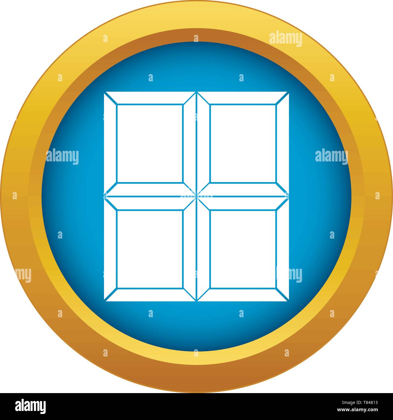 Chocolate piece icon blue vector isolated Stock Vector Image & Art - Alamy