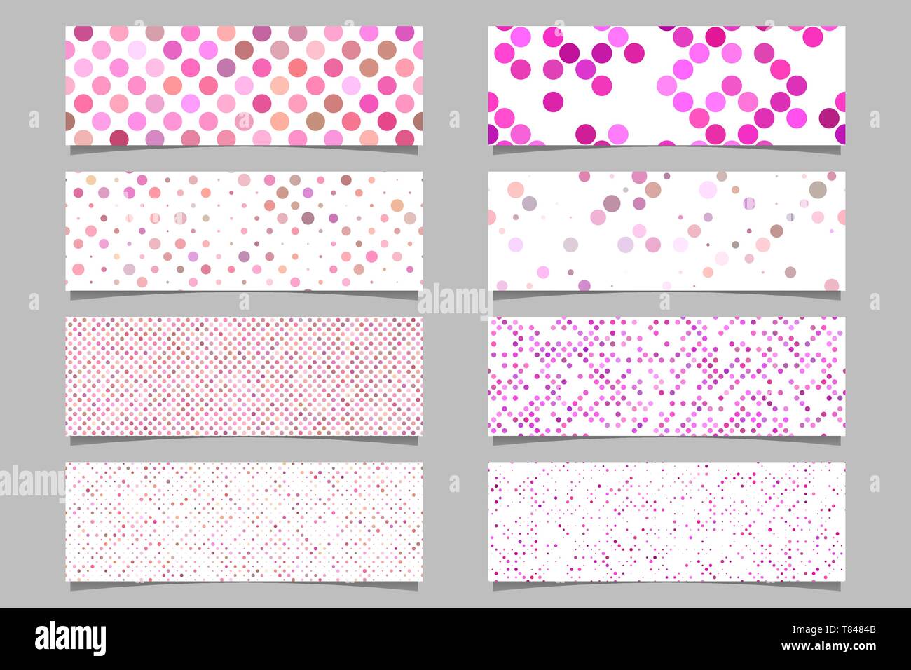 Modern abstract dot pattern banner background template set Stock Vector ...